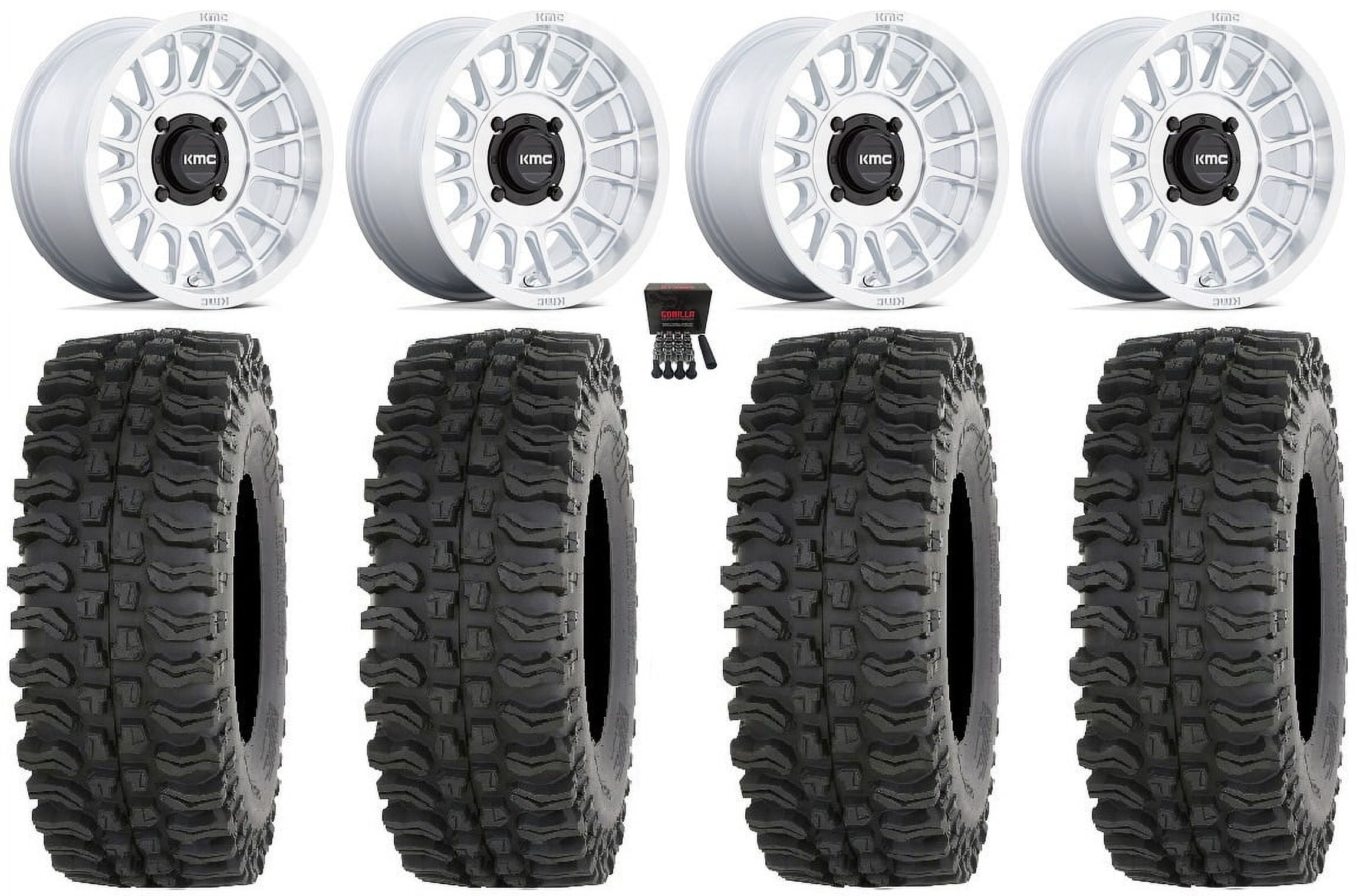 KMC Impact 15" Wheels Machined 33" BDC Tires Polaris RZR XP 1000 / PRO ...