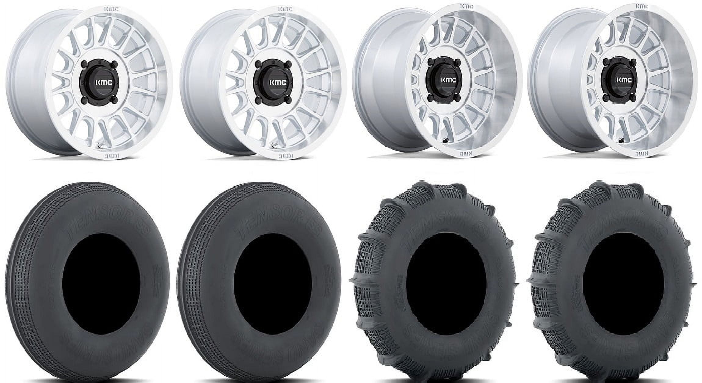 KMC Impact 15" Wheels Machined 33" Sand Series SS Tires Can-Am ...