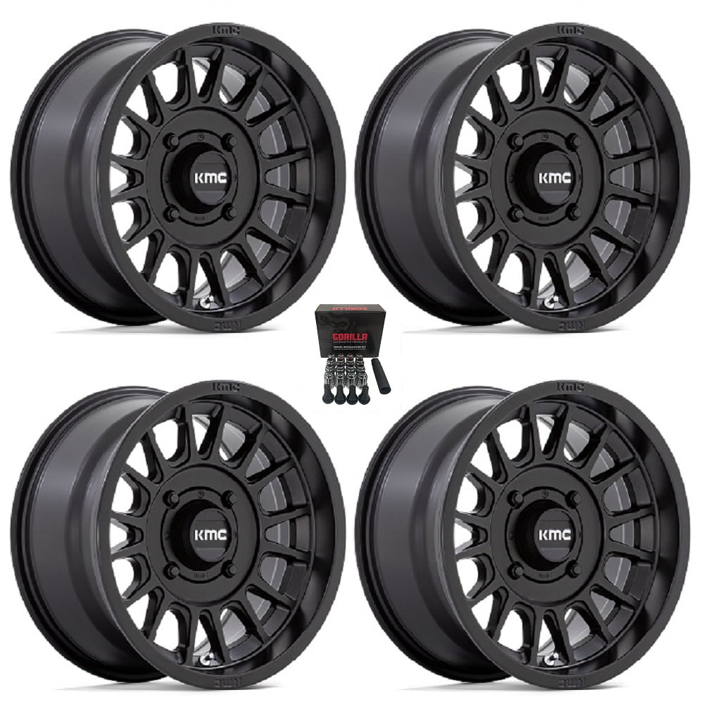 KMC Impact 15x10 Wide Wheels Black Can-Am Commander Maverick Renegade ...