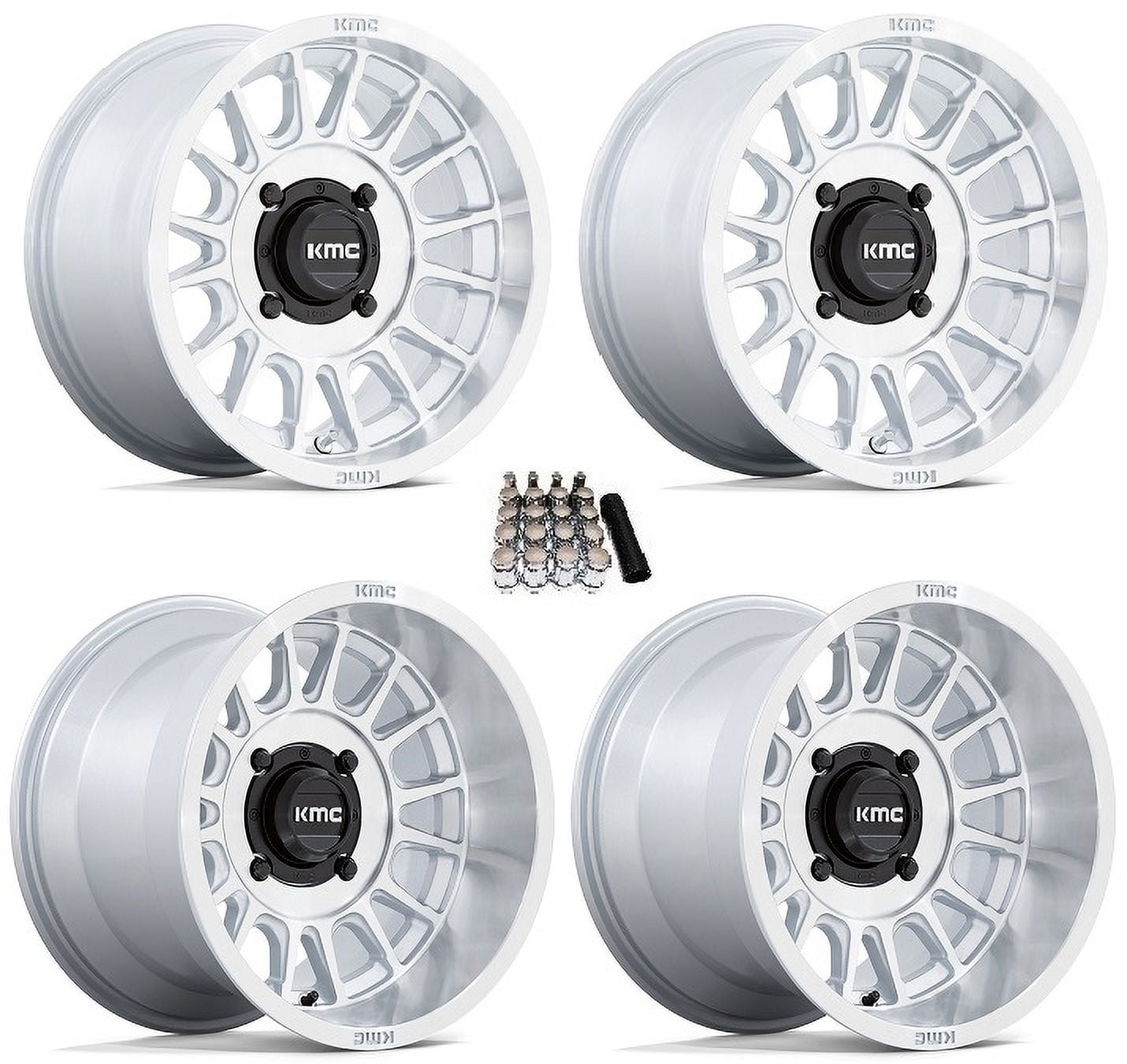 KMC Impact 15x7/15x10 Wheels Machined Polaris RZR 1000 XP / Ranger XP ...