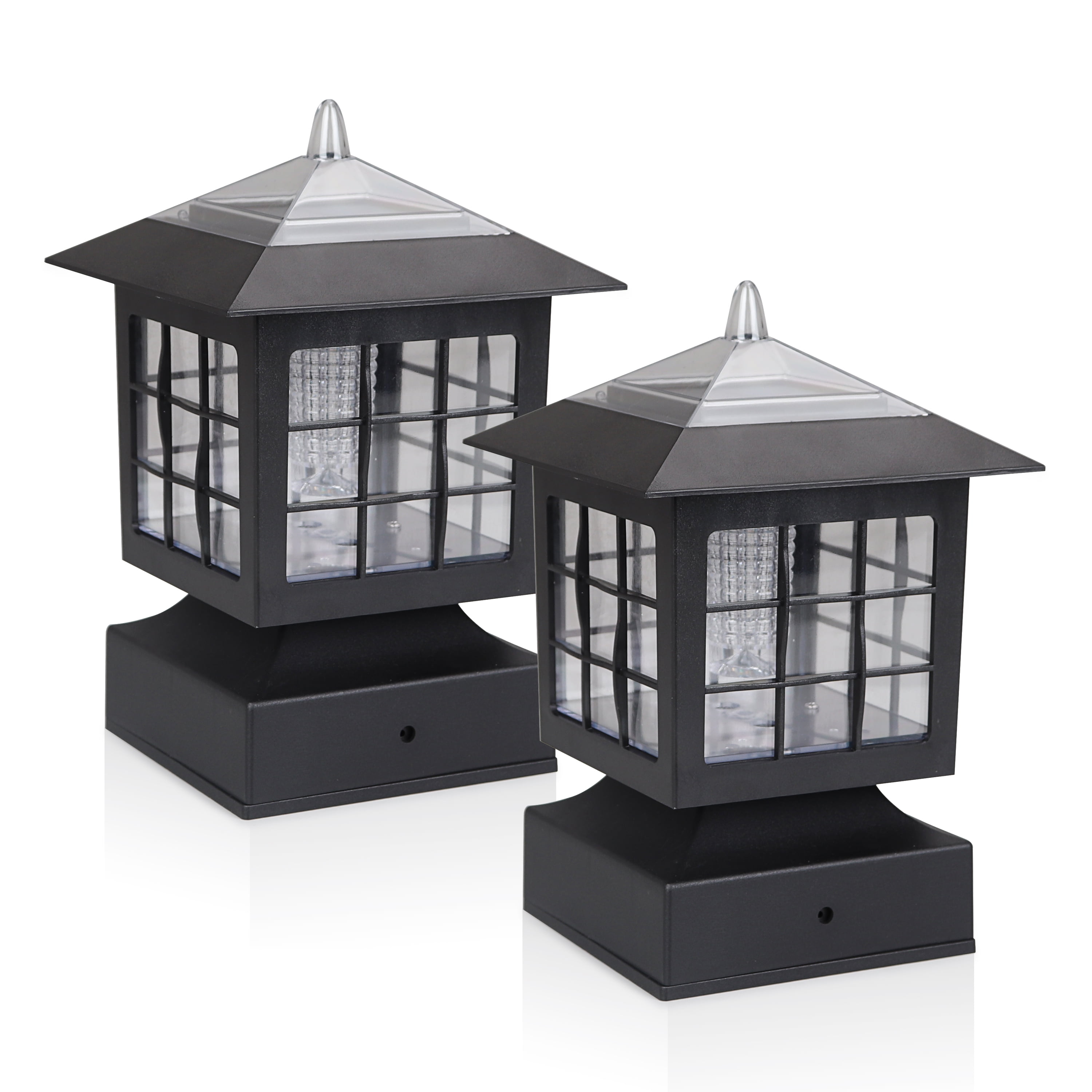 KMC Lighting Solar Post Caps, Outdoor, 3.7" Fitter Base, LED, 2 Pack ...