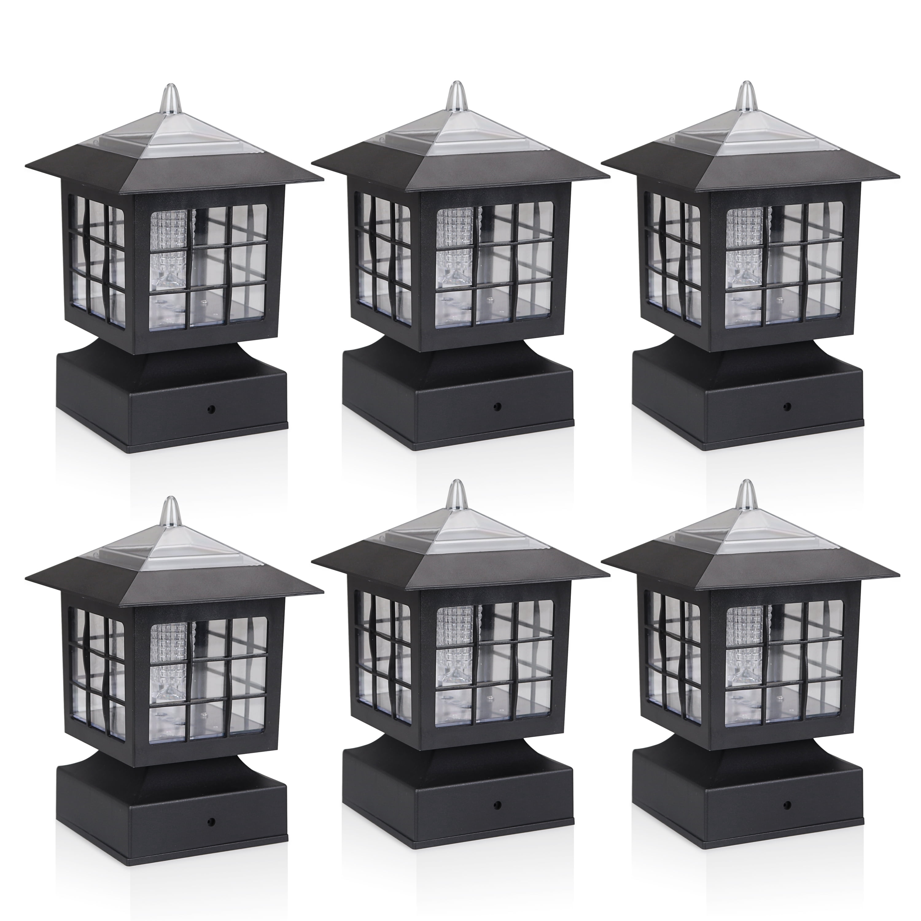 "KMC Lighting Solar Post Cap Lights, LED Lamps Powered for Garden, Yard ...