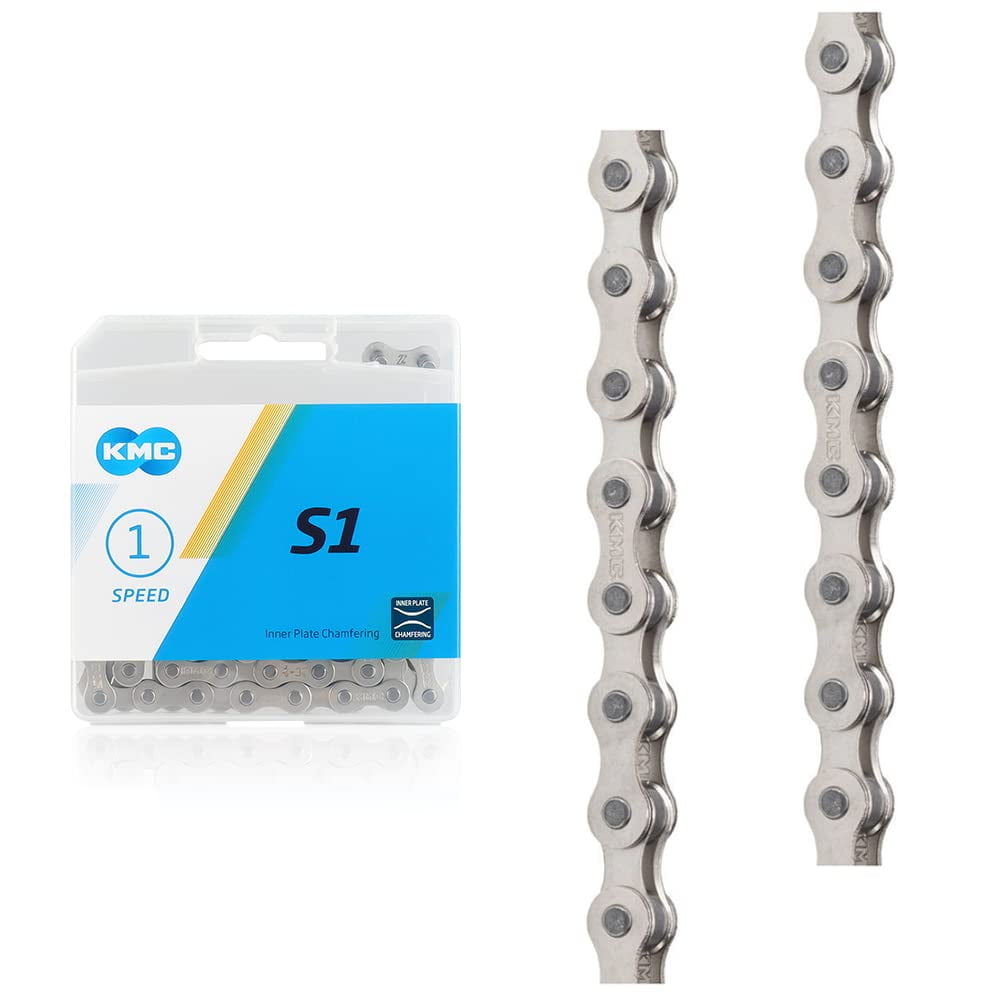 KMC S1 Single Speed Chain 112 Link 1/2"x1/8" Chain + Magic Button ...