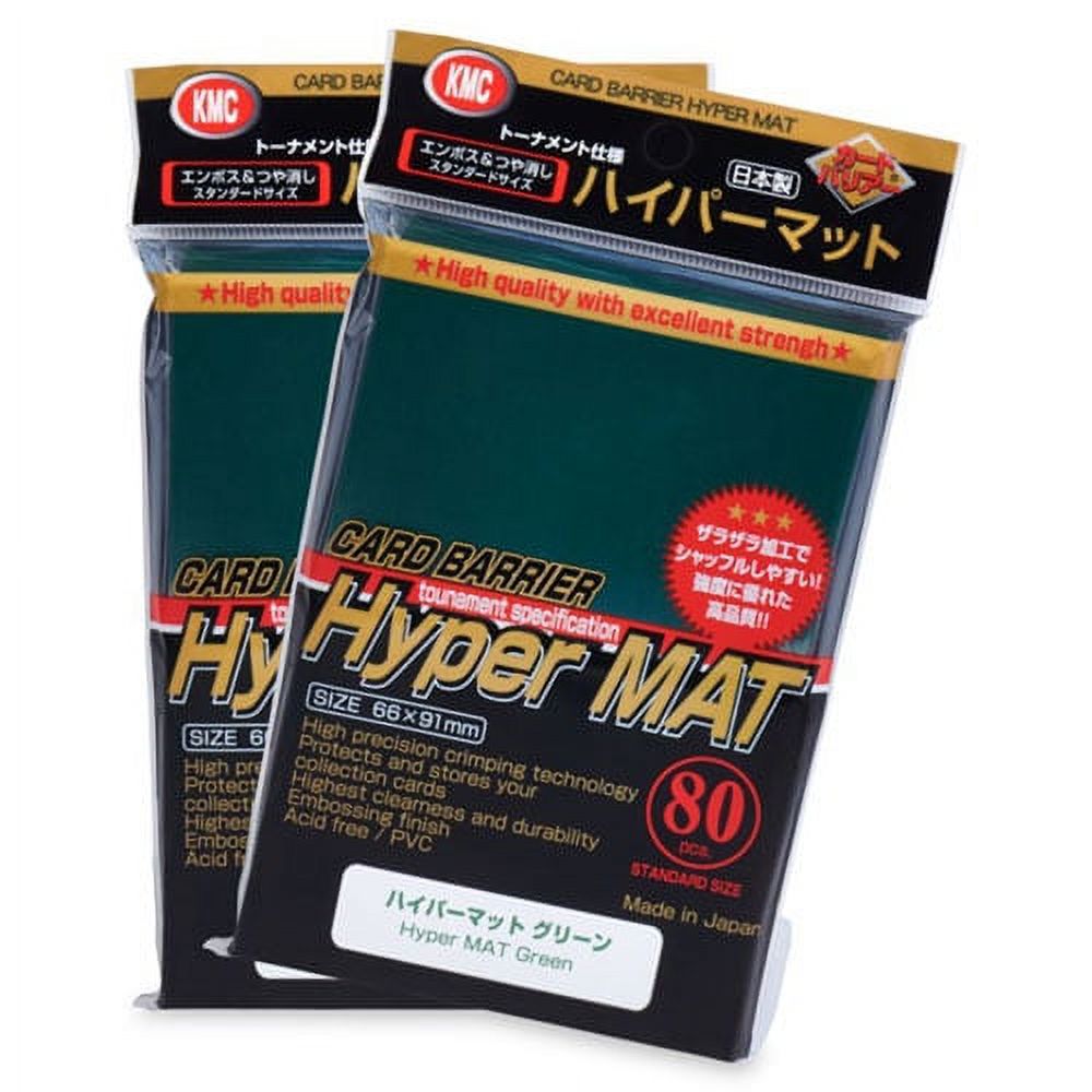 KMC Sleeves: Hyper Mat Standard - Green (80) - Walmart.com