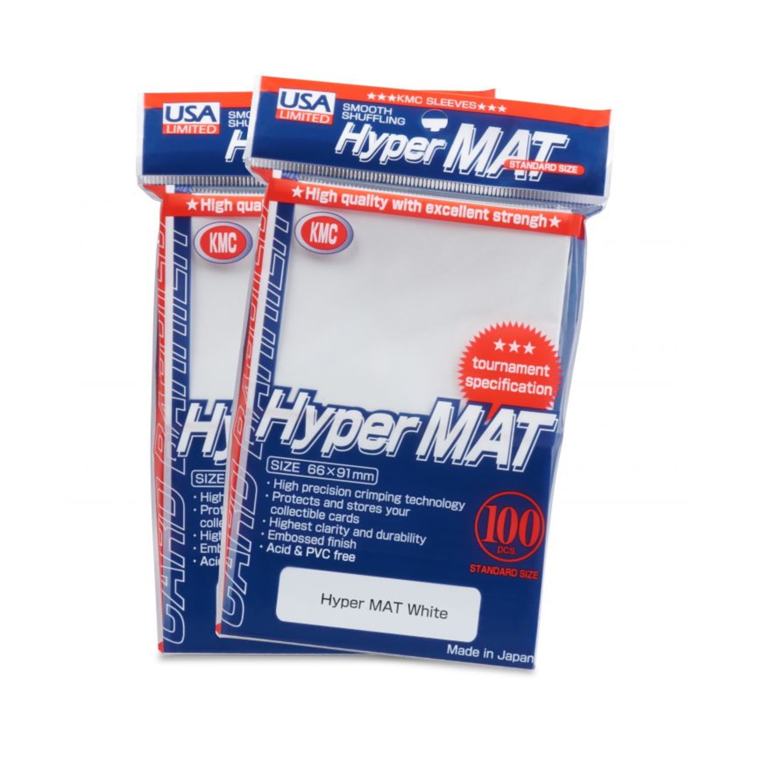 KMC Sleeves USA Pack Hyper Matte White 100-Count - Walmart.com