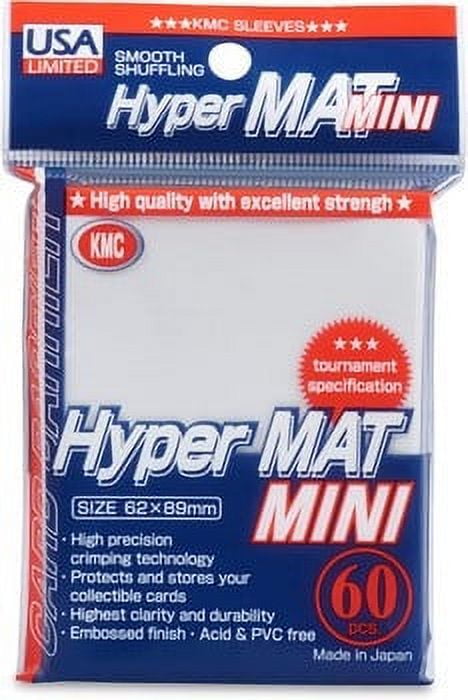 KMC Small Sleeves USA Pack Hyper Matte White 60 Ct. - Walmart.com