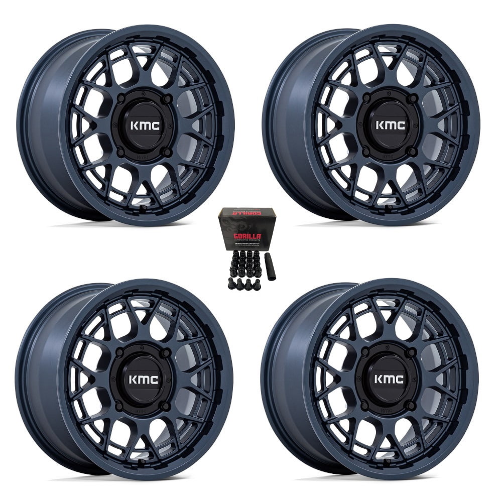 KMC Technic 15" Wheels Metallic Blue Can-Am Maverick X3 / Honda Pioneer ...
