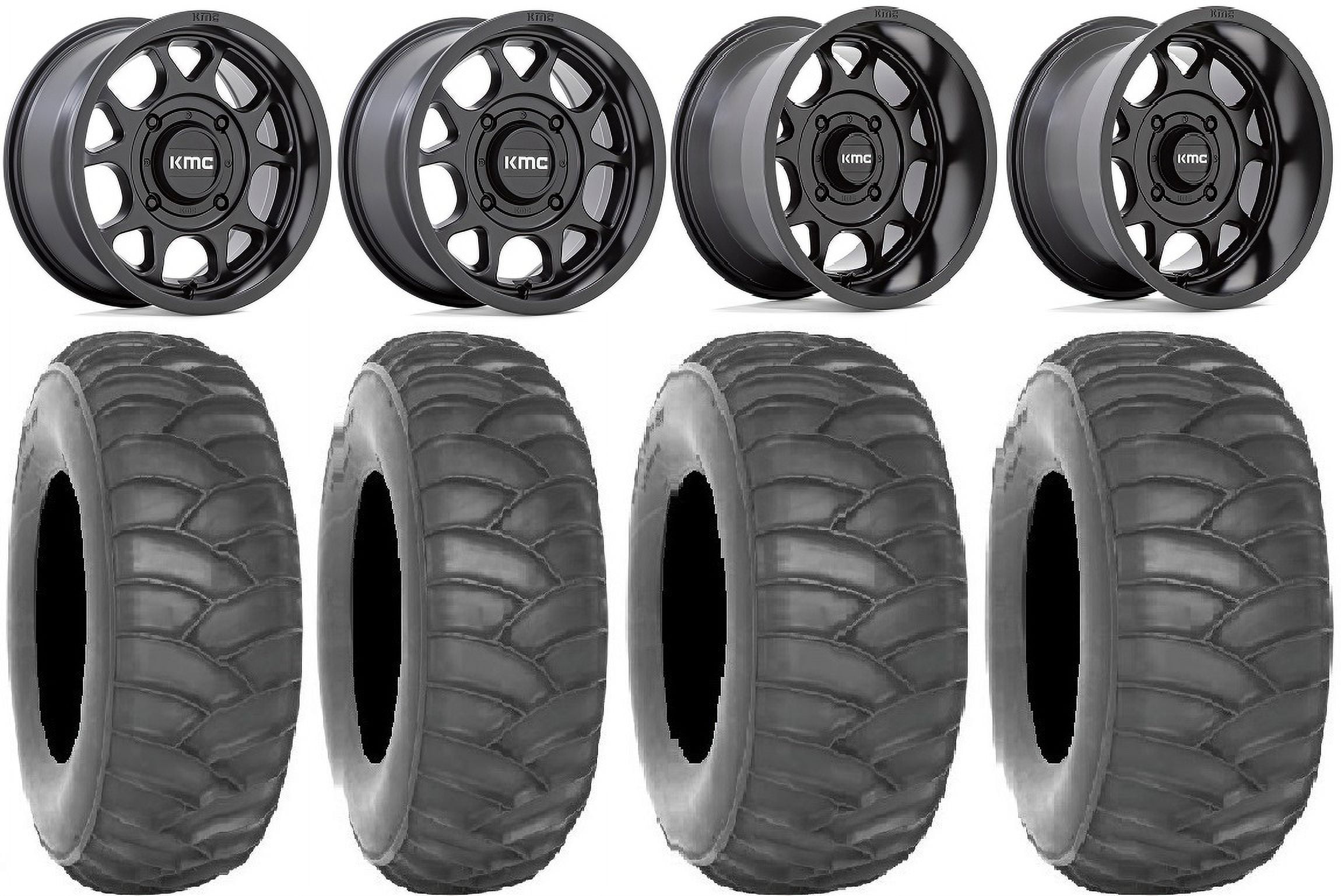 KMC Toro S 15" Wheels Black 32" SS360/HP Tires Sportsman RZR Ranger ...