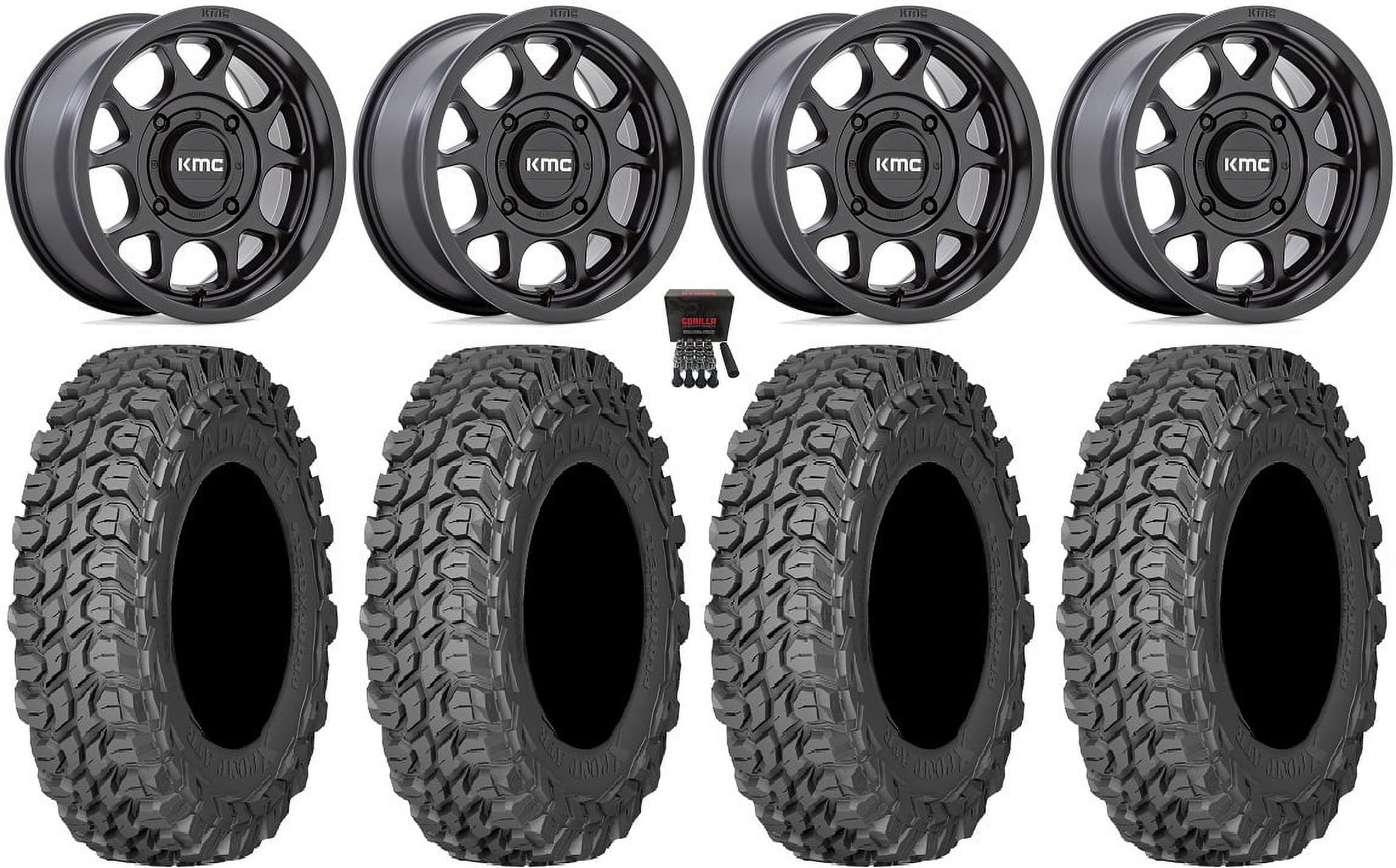 KMC Toro S 15" Wheels Black 32" X Comp ATR Tires Can-Am Maverick X3 ...
