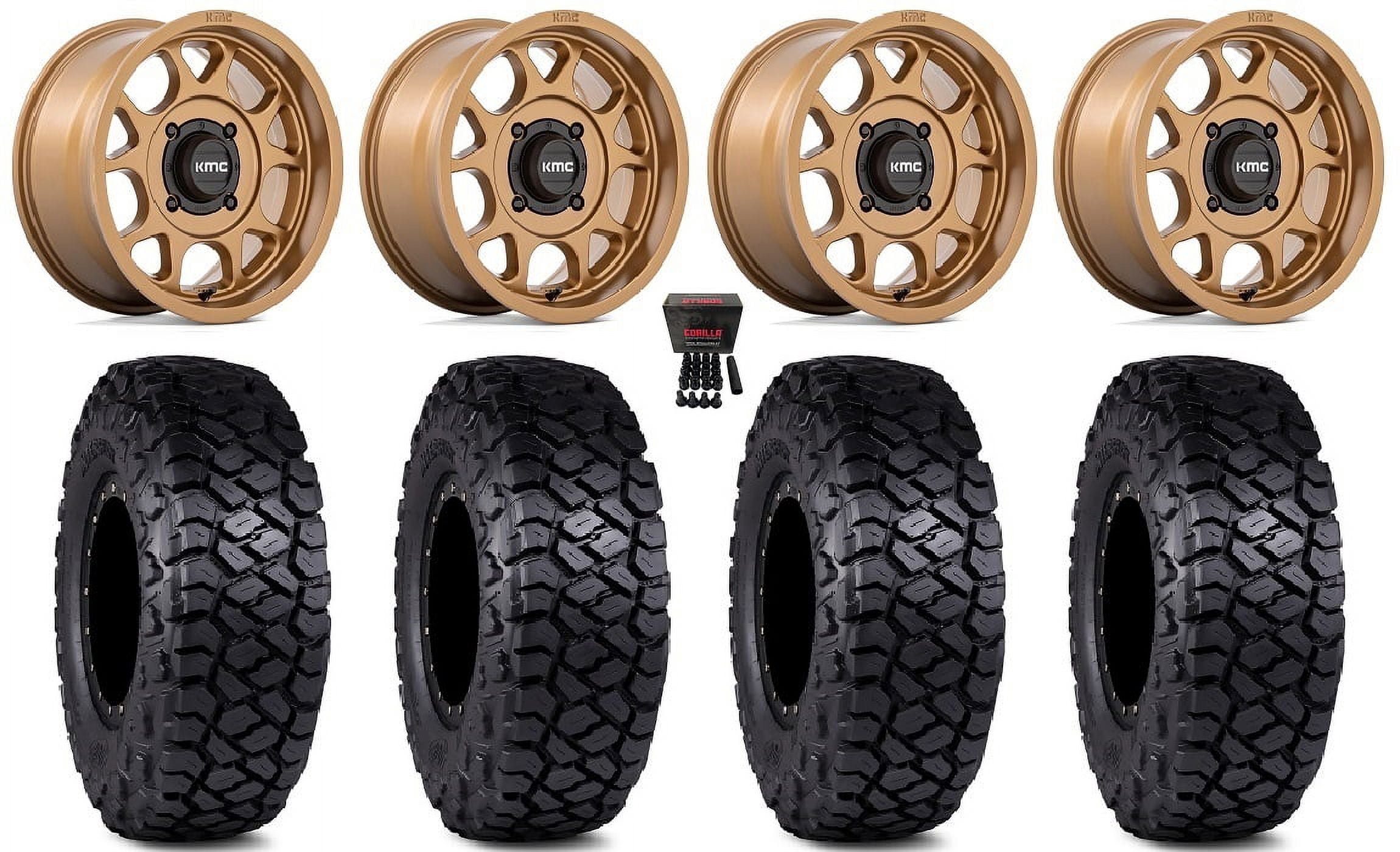 KMC Toro S 15" Wheels Bronze 30" Intersect Tires Polaris RZR XP 1000 ...