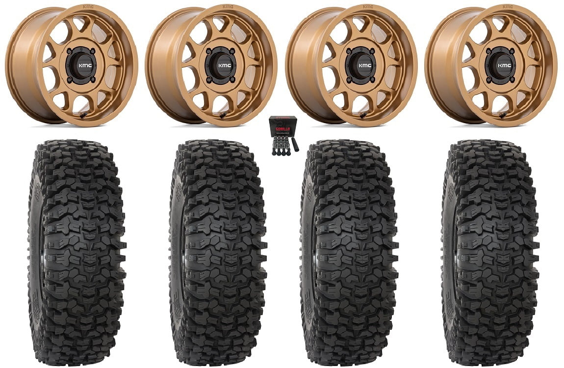 KMC Toro S 15" Wheels Bronze 33" RC500S Sticky Tires Kawasaki Mule Pro ...