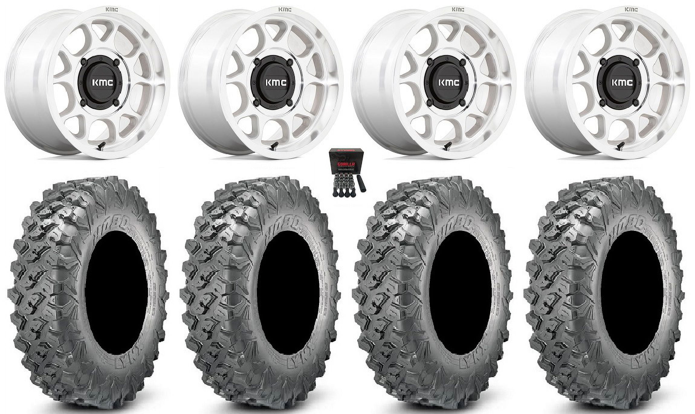KMC Toro S 15" Wheels Machined 35" Lynx SXS Tires Can-Am Commander ...