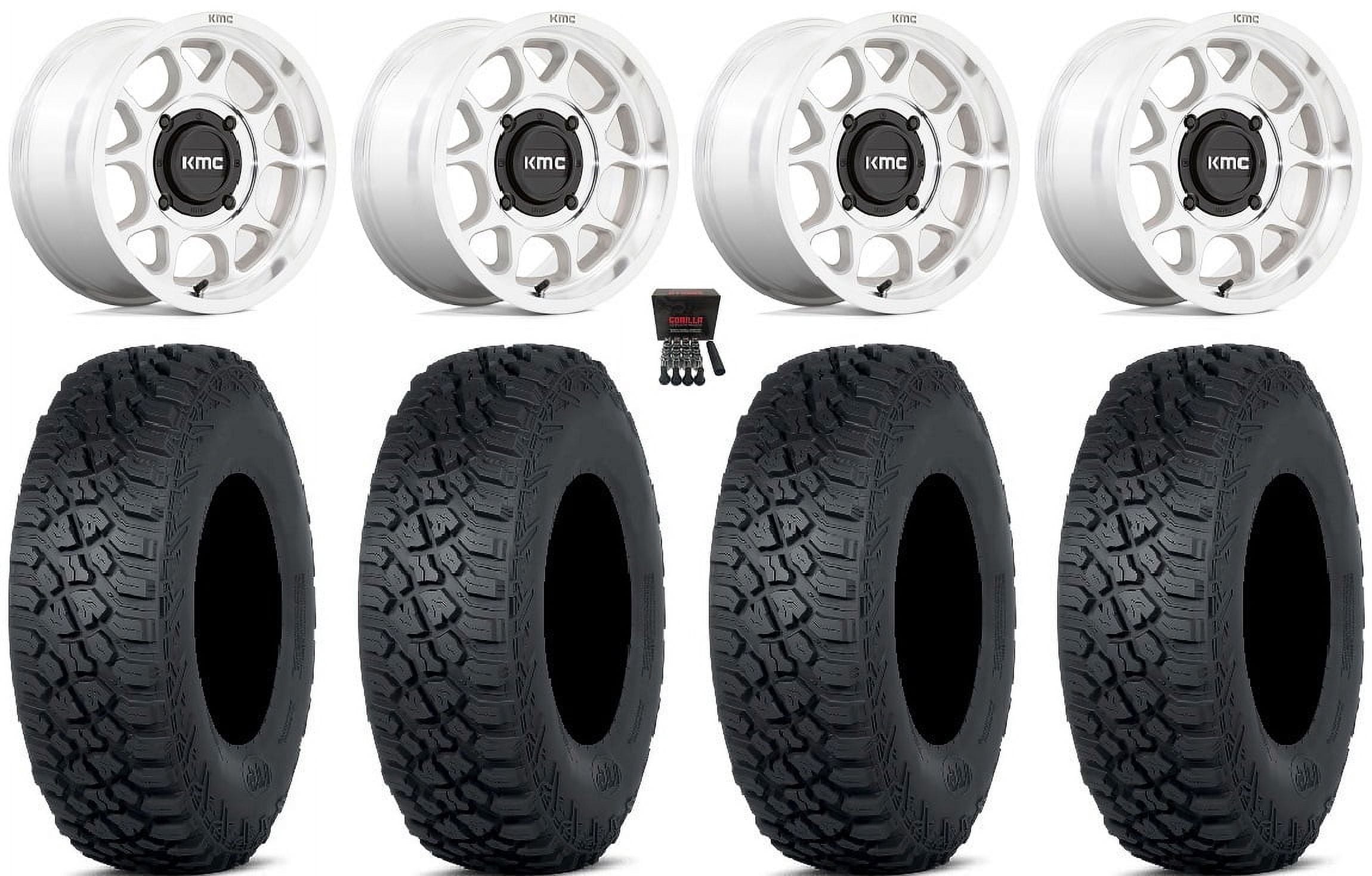 KMC Toro S 15" Wheels Mh 30" Tenacity XNR (8ply) Tires Can-Am Maverick ...