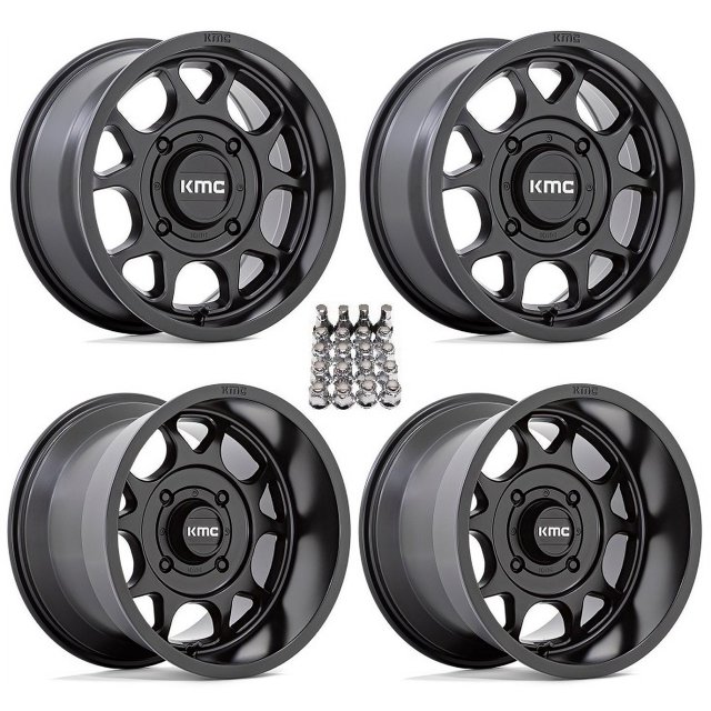 KMC Toro S 15x7/15x10 Wheels Black Sportsman RZR Ranger - Walmart.com