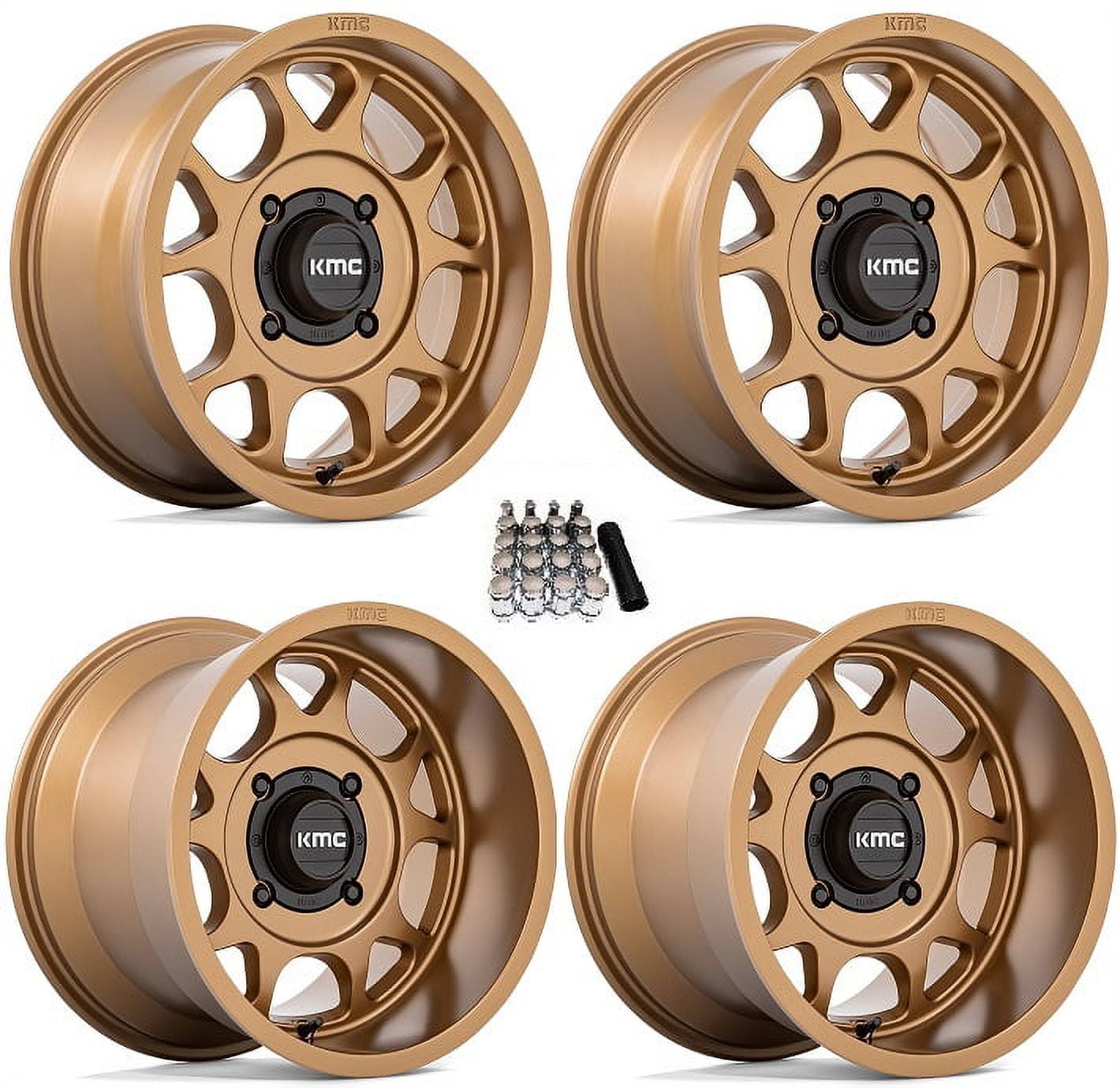 KMC Toro S 15x7/15x10 Wheels Bronze Polaris RZR 1000 XP / Ranger XP 900 ...