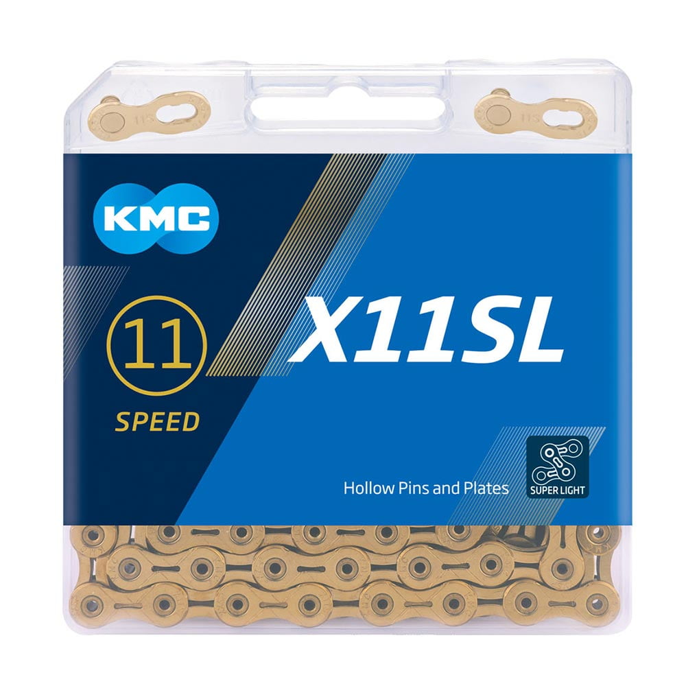 KMC X11-SL Ti-N Gold 118L cycle bike chain - Walmart.com