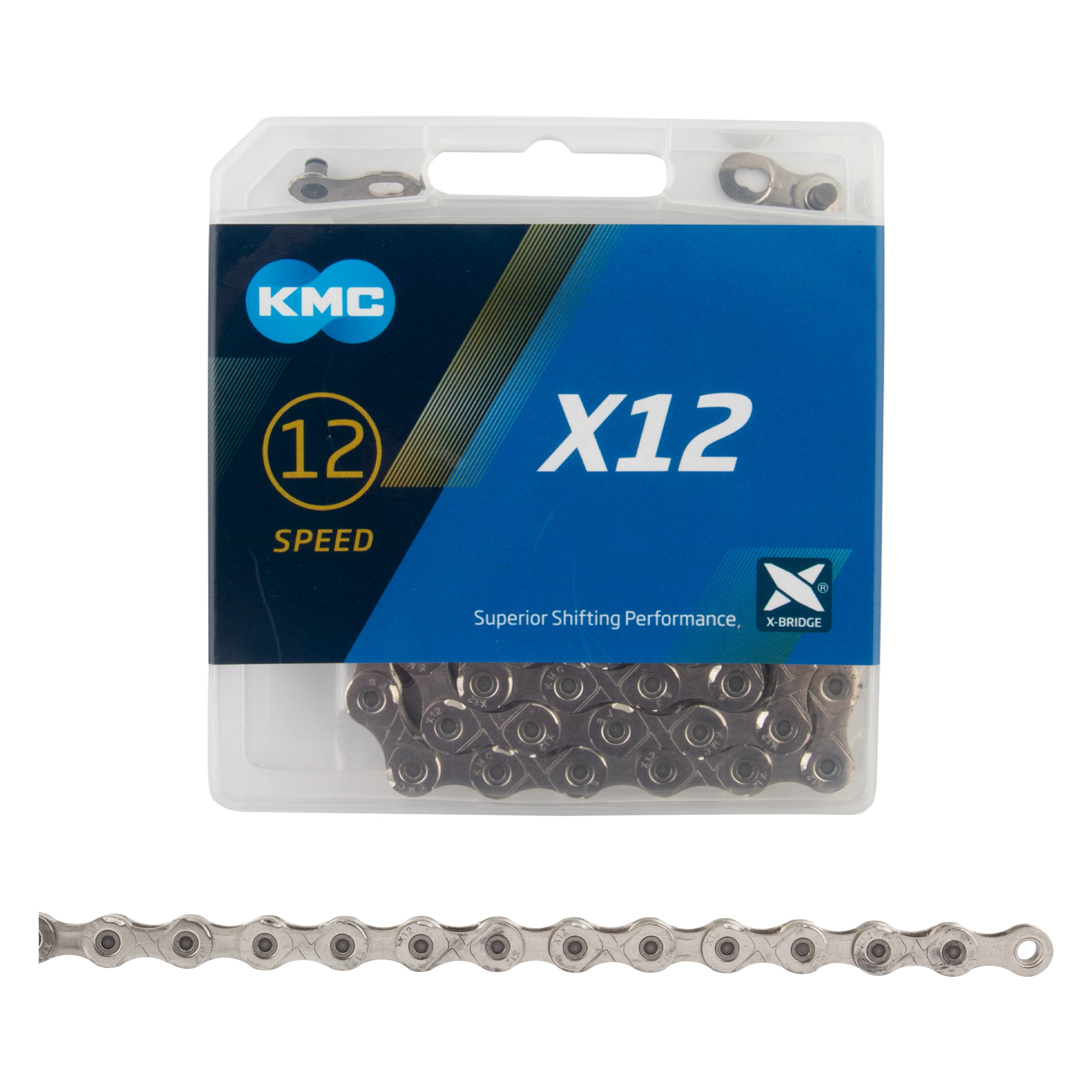 KMC X12 Chain - 12-Speed, 126 Links, Silver - Walmart.com