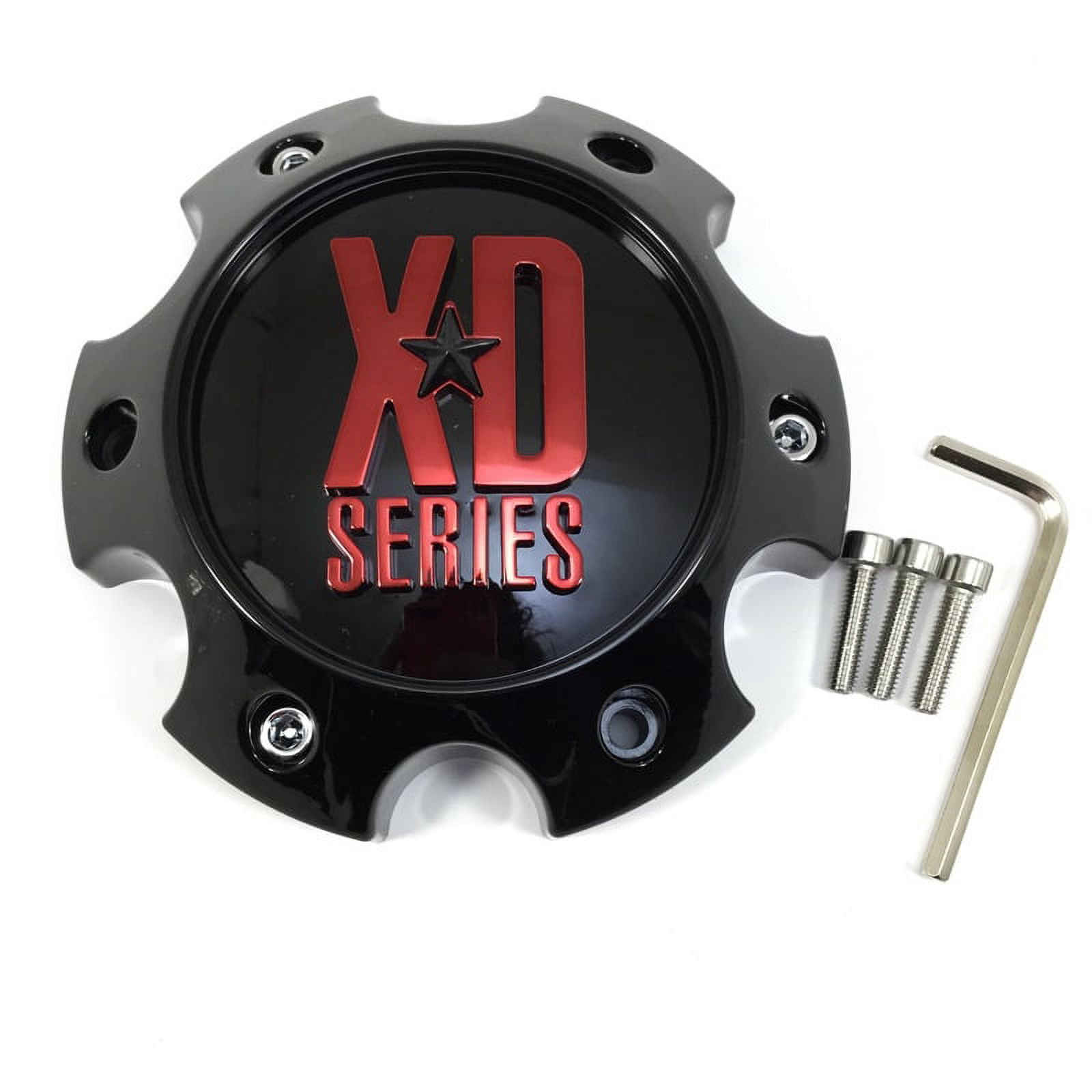 KMC XDS Satin Black with Red Wheel Center Hub Cap 6 Lug 5x127.00 XD820 ...