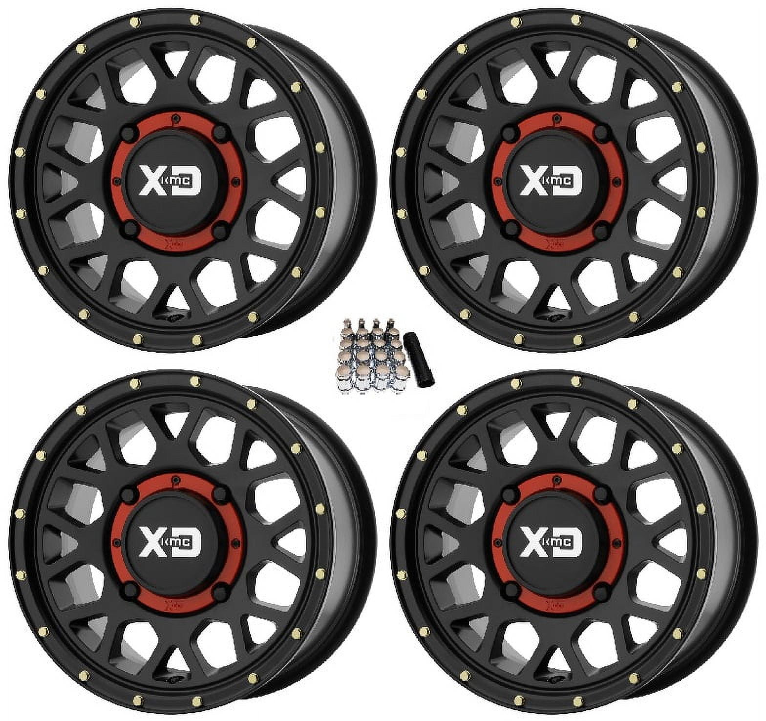 KMC XS135 Grenade UTV Wheels/Rims Black 14" Kawasaki Mule Pro FXT ...