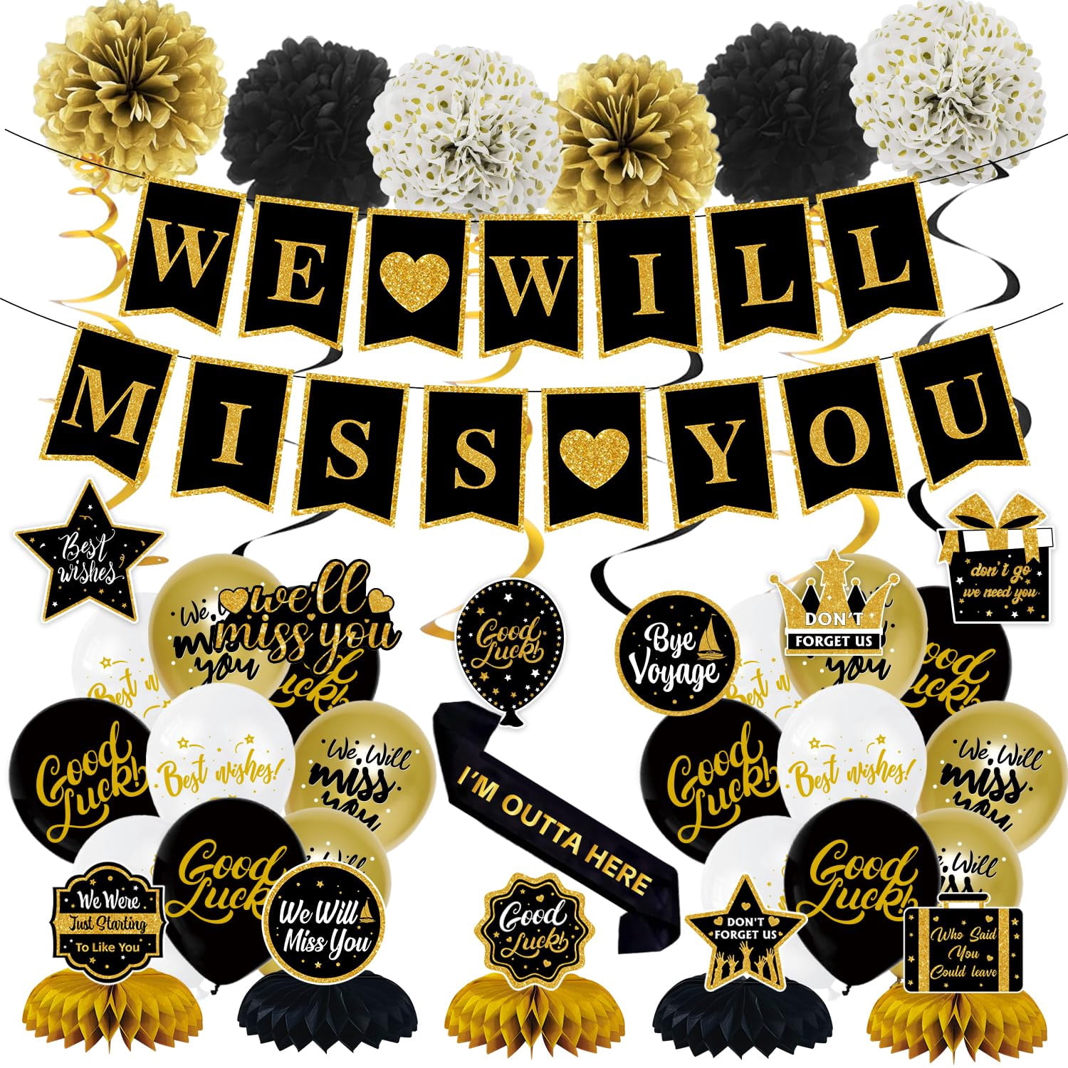 KMCCUMBER Farewell Decorations Party, We Will KKS1 Miss You Decorations ...