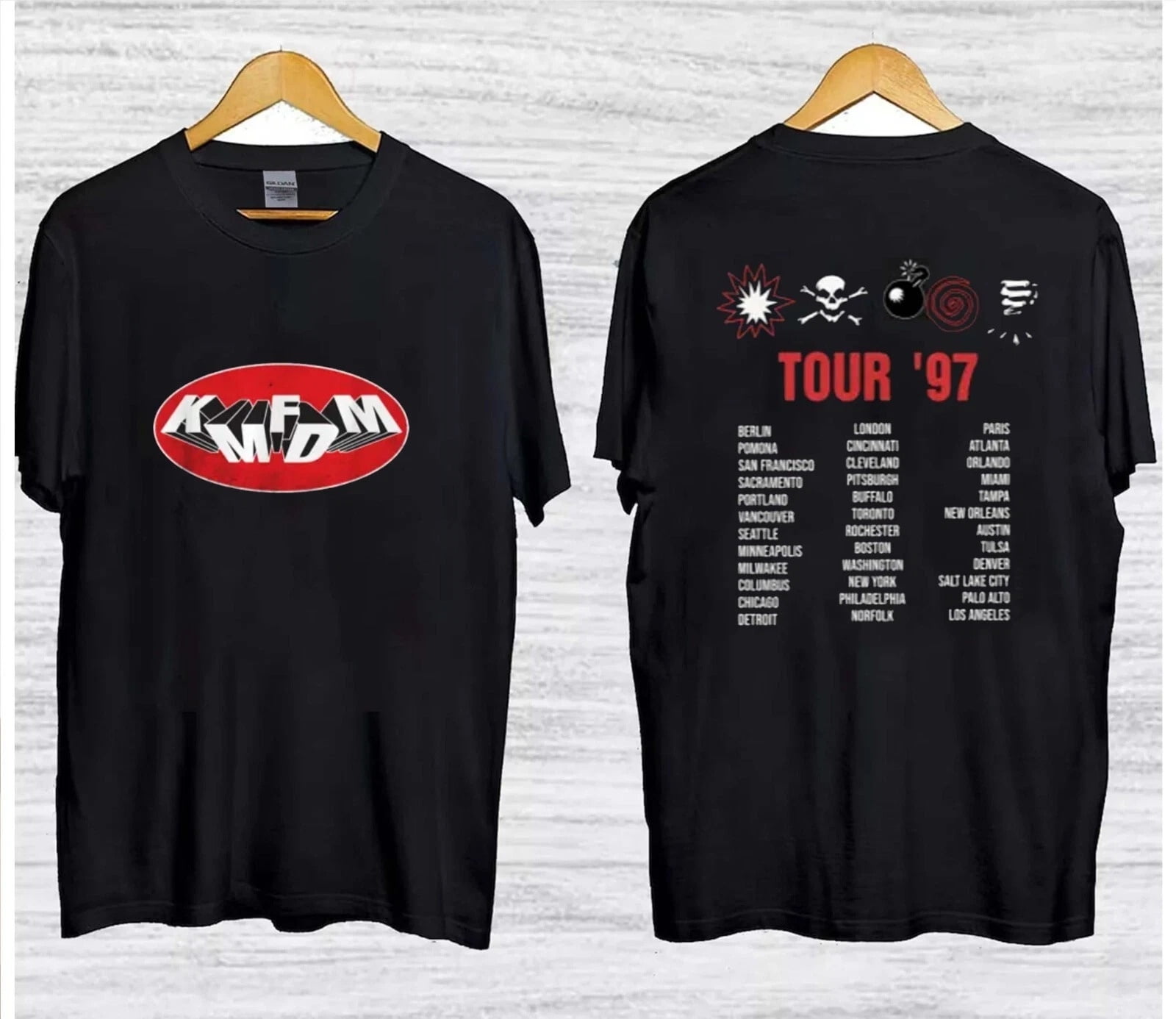 KMFDM Symbols Tour 2025 T-Shirt Band Merch 1997 Concert Fan Gift ...