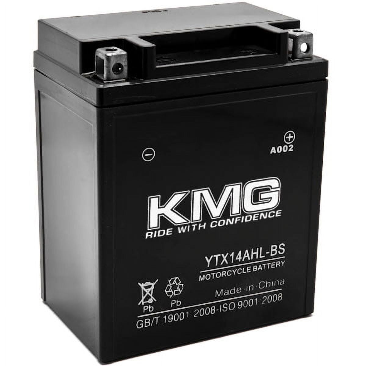 KMG YTX14AHL-BS Battery Compatible with Piaggio-Gilera 500 Nexus 500ie ...