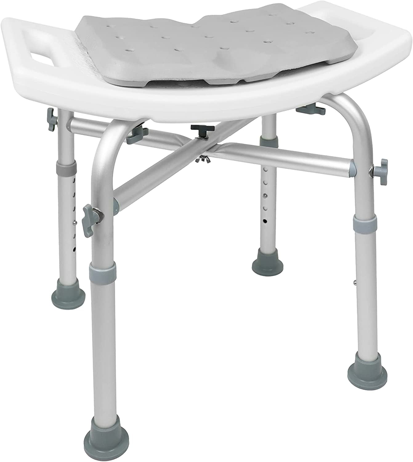 KMINA - Heavy Duty Shower Stool (330 lb, Not returnable) with Double ...