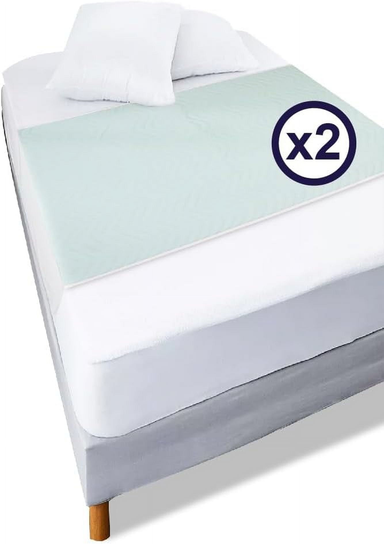 KMINA - Incontinence Bed Pads Washable 5 Layers (x2 Units, 53" Full Bed ...