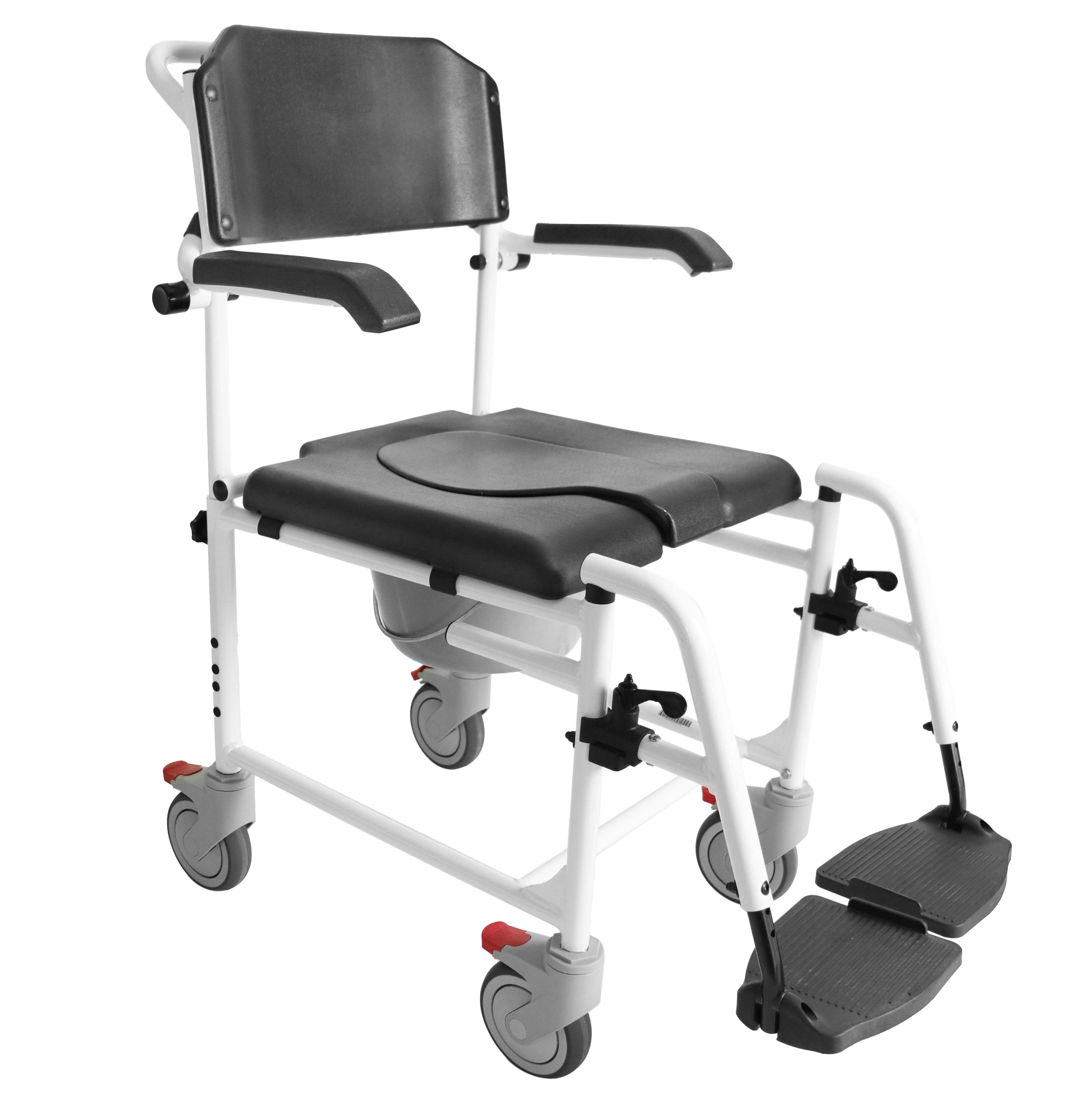 MJM International 193-SSDE-TP-BLK Reclining Shower Chair with Black ...