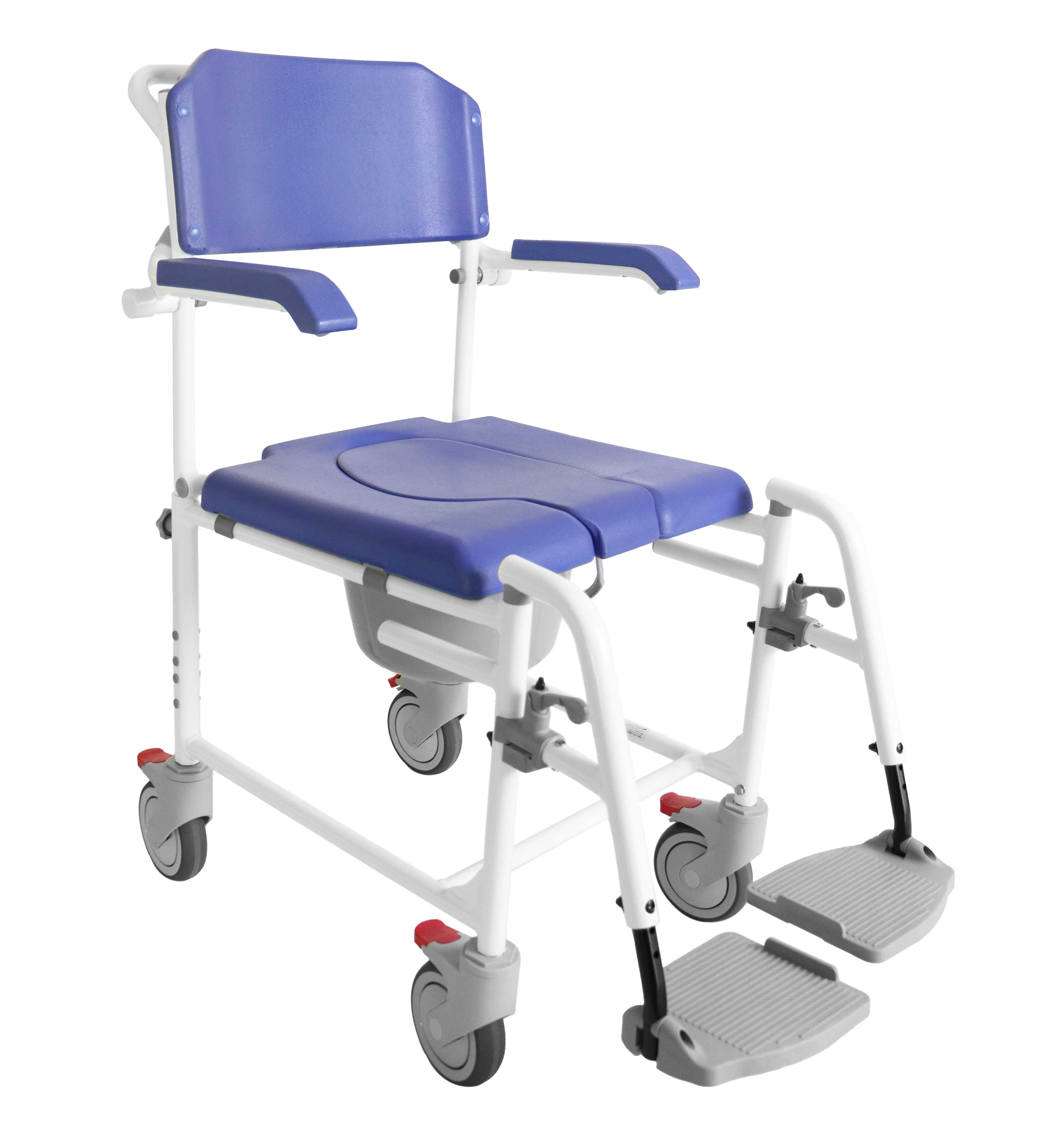 KMINA PRO - Bath Shower Chair with Wheels for Elderly, Handicap Toilet ...