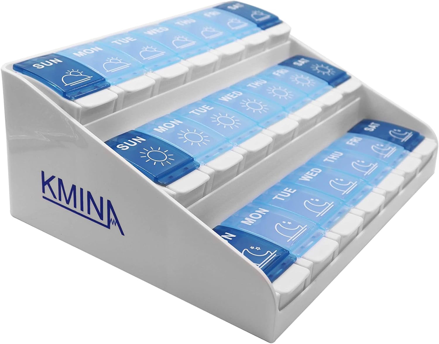 KMINA - Weekly Pill Organizer 3 Times a Day, Pill Boxes 7 Day 3 Times a ...