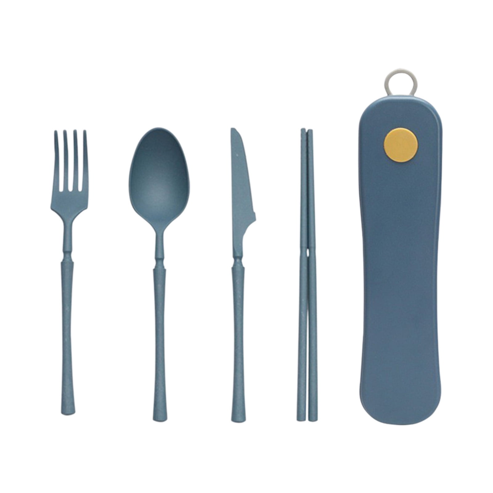 KMMYS 4-Piece Portable Rotating Box Cutlery Set, Fork, Spoon ...