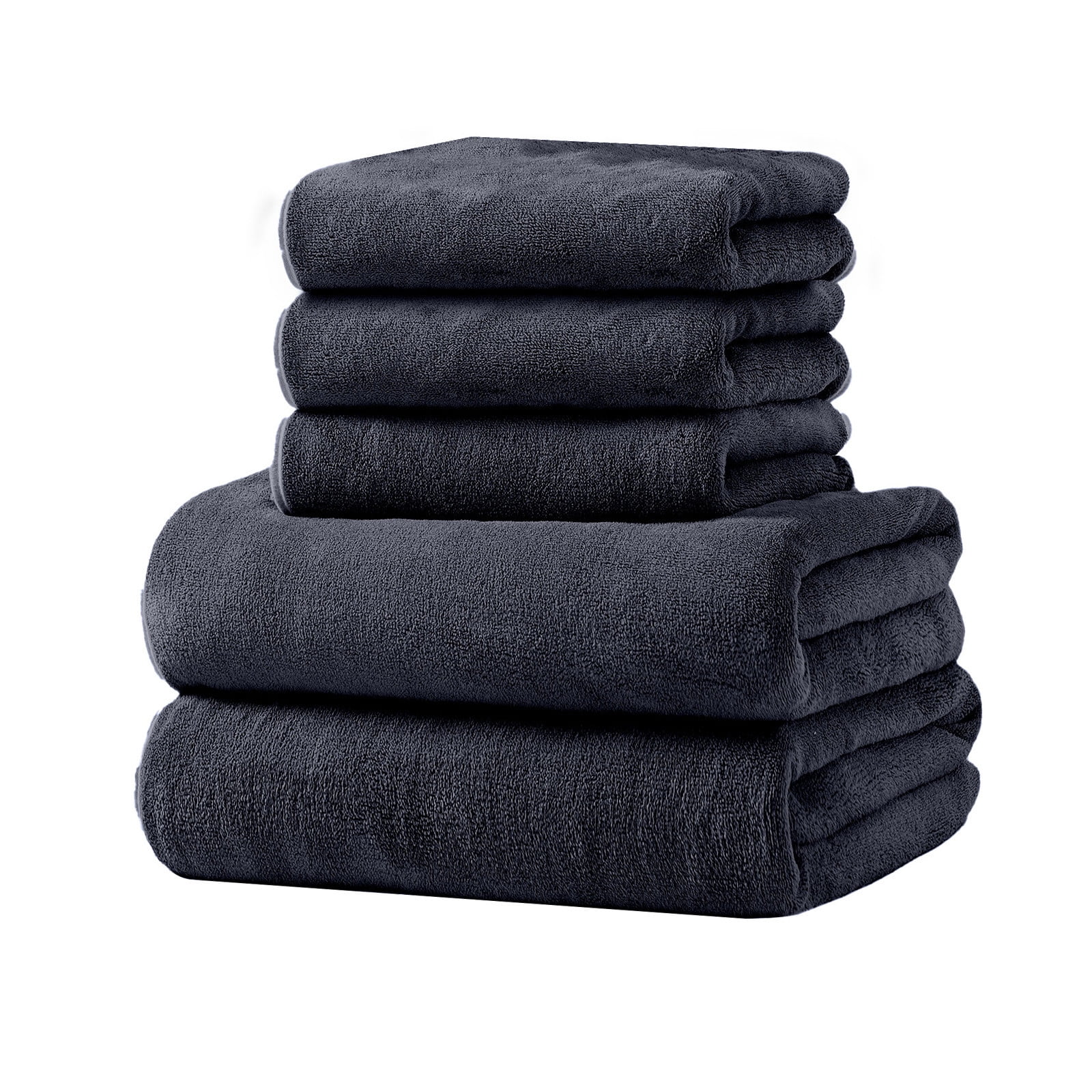 KMMYS 5-Piece Bath Towels Set, Soft Absorbent Towels, Thick Luxury Towel Set, Multi-Purpose for ...