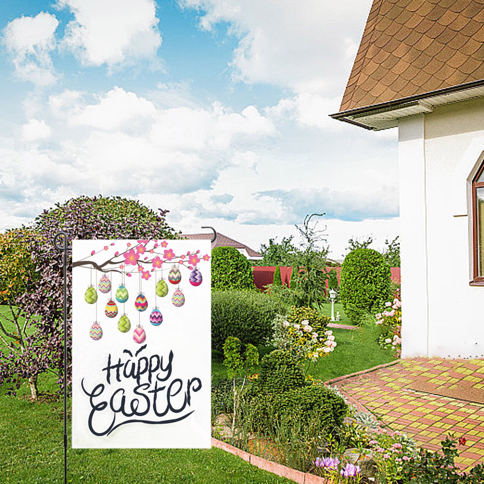 KMMYS Easter Garden Flag 12x18 Inch, Double Sided Spring Outdoor Yard ...
