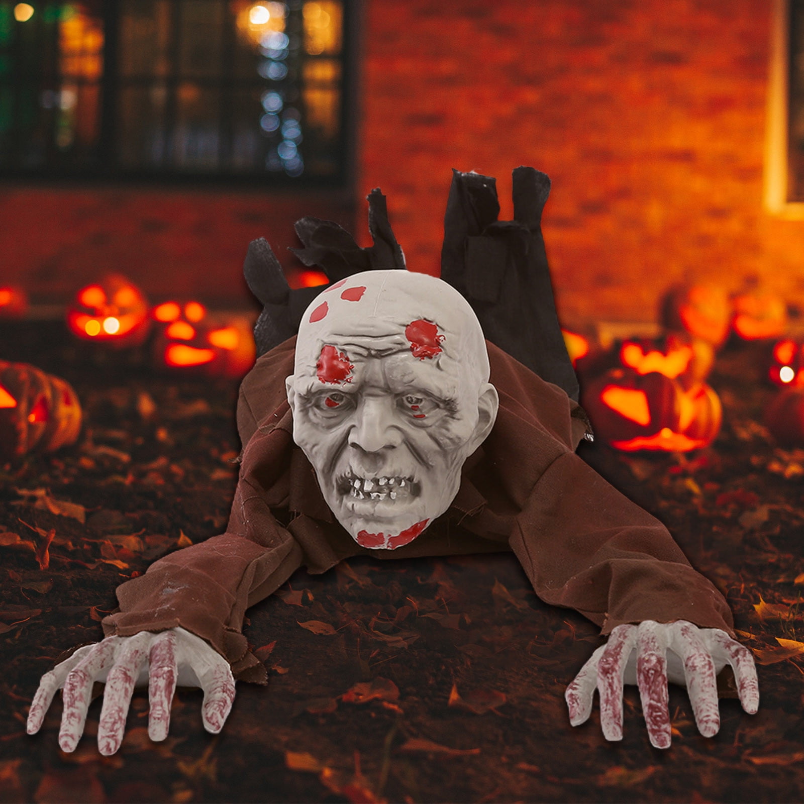 KMMYS Halloween Crawling Ghost, Voice-controlled Zombie Decoration ...