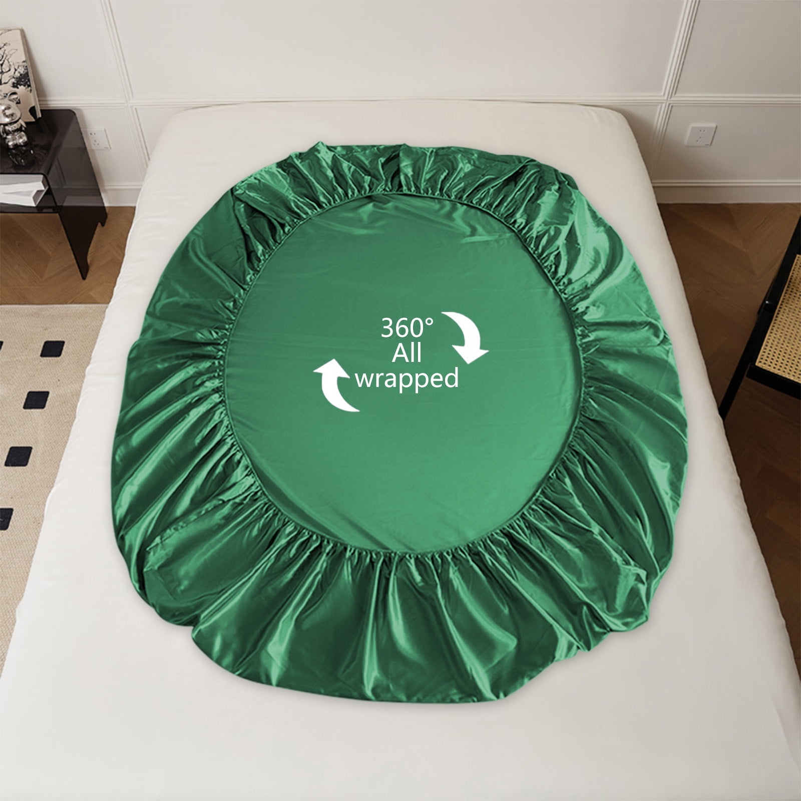 KMMYS Non-Slip Breathable Fitted Mattress Protector, Soft Full Coverage ...