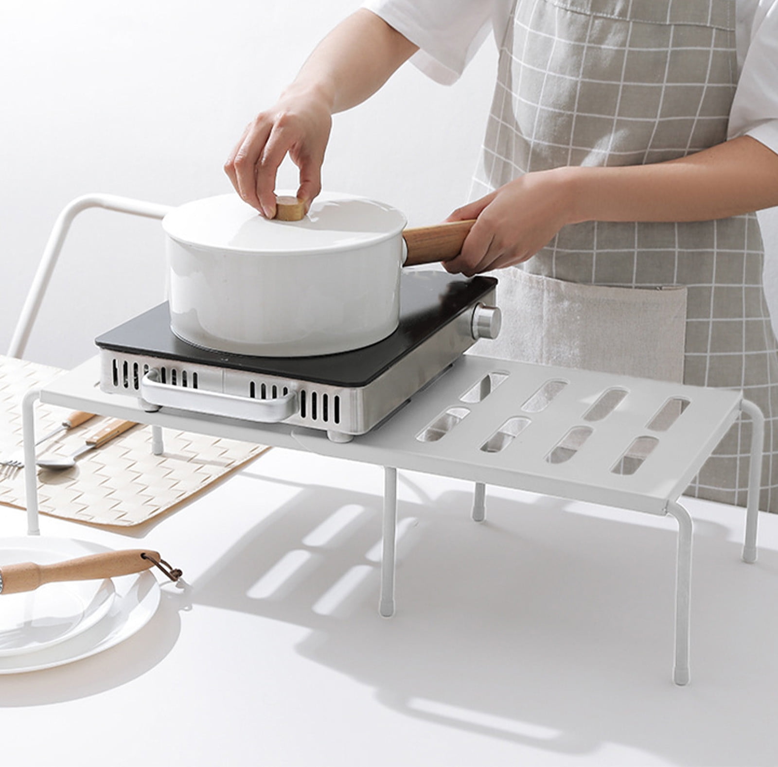 KMMYS Retractable Space Saving Shelf for Kitchen, Expandable Organizer ...