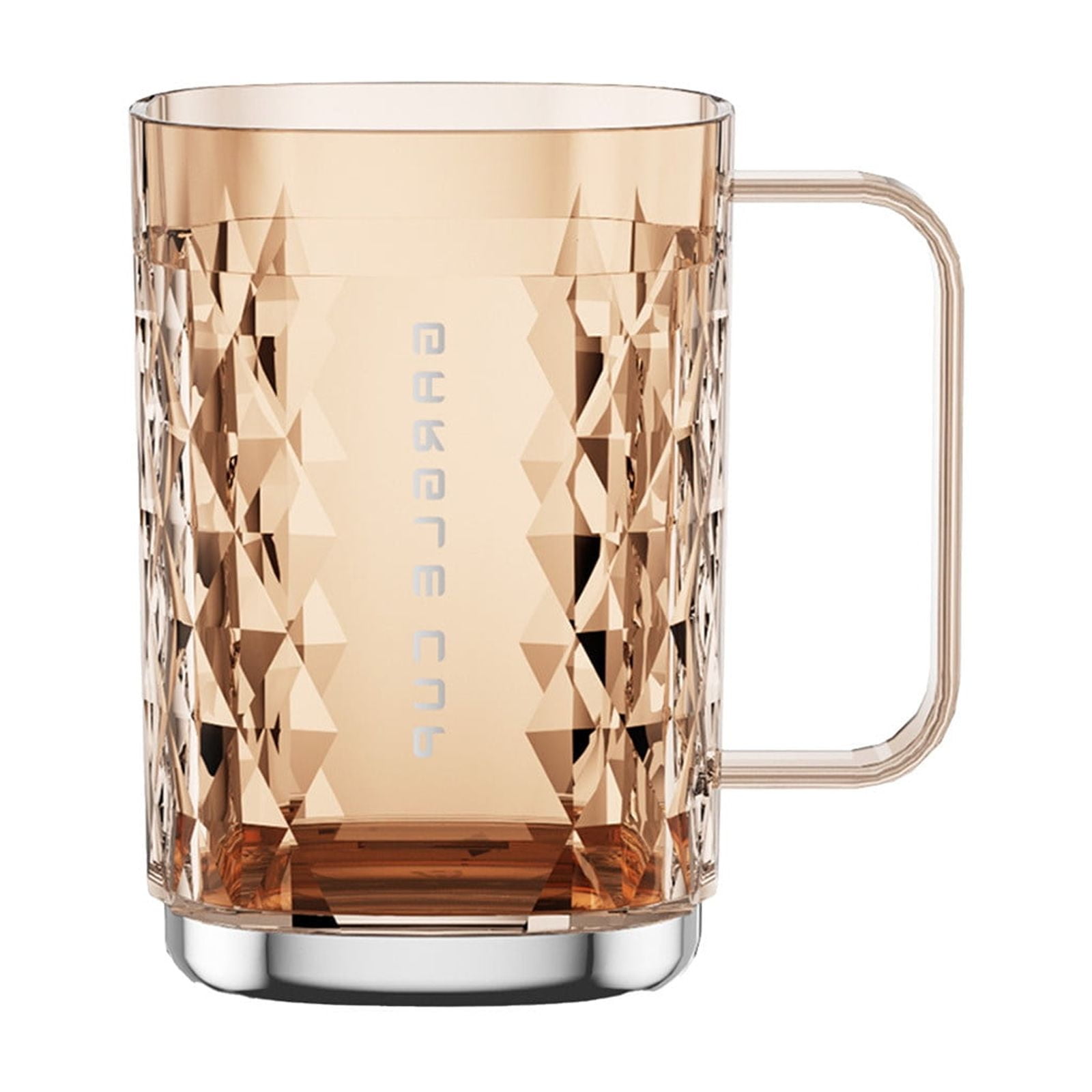 KMMYS Toothbrush Cup with Handle, Transparent Mouthwash Cup with Metal ...