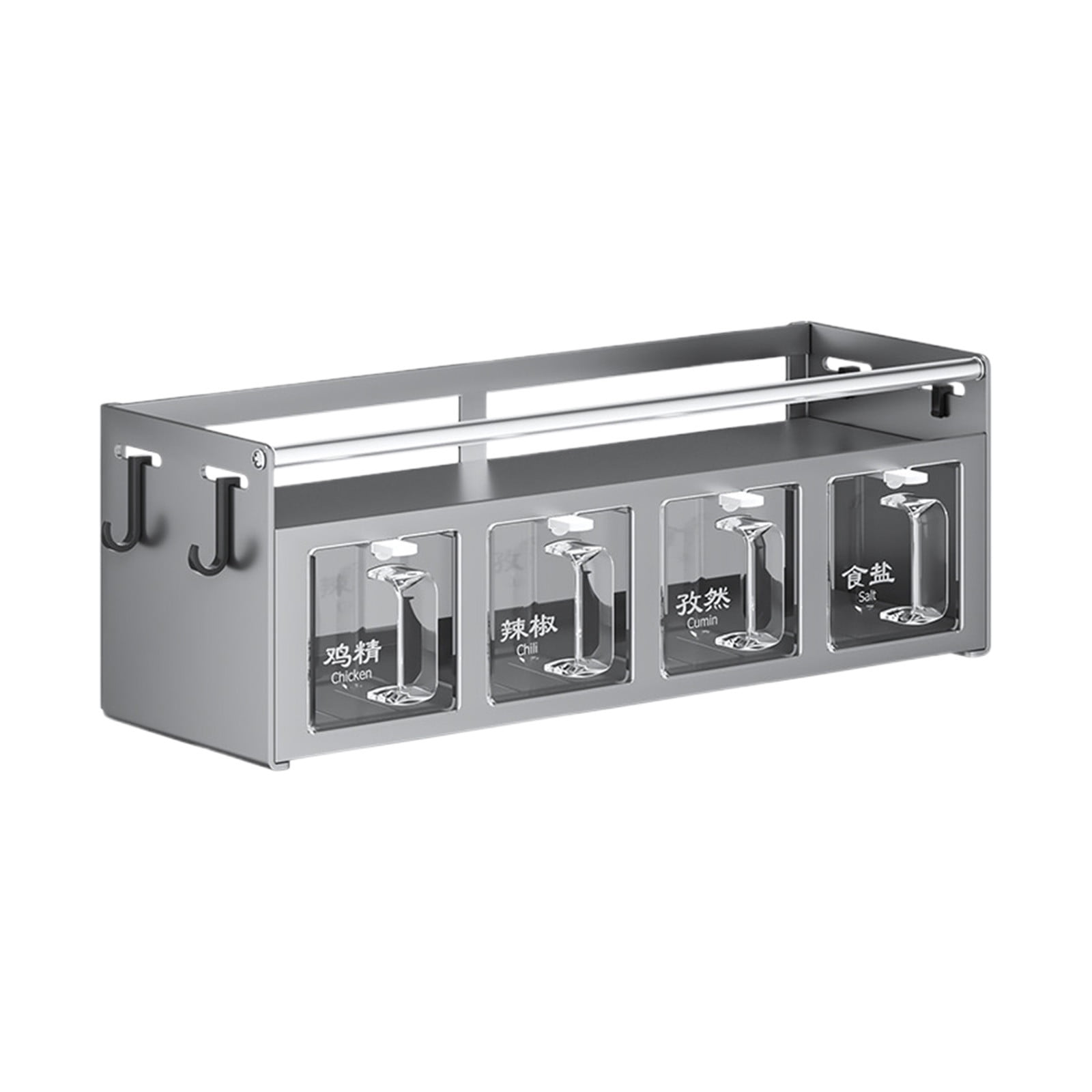 KMMYS Wall Mounted Spice Rack Organizer, Stainless Steel Kitchen ...