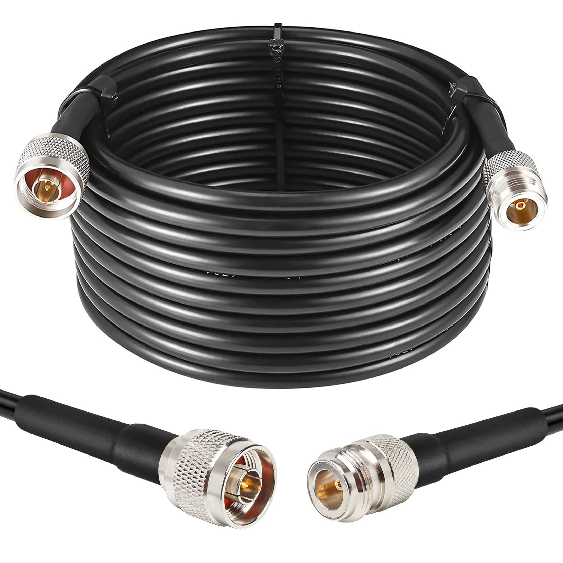KMR240 25ft N Connector Coax Cable for WiFi and Ham Radio Signal ...