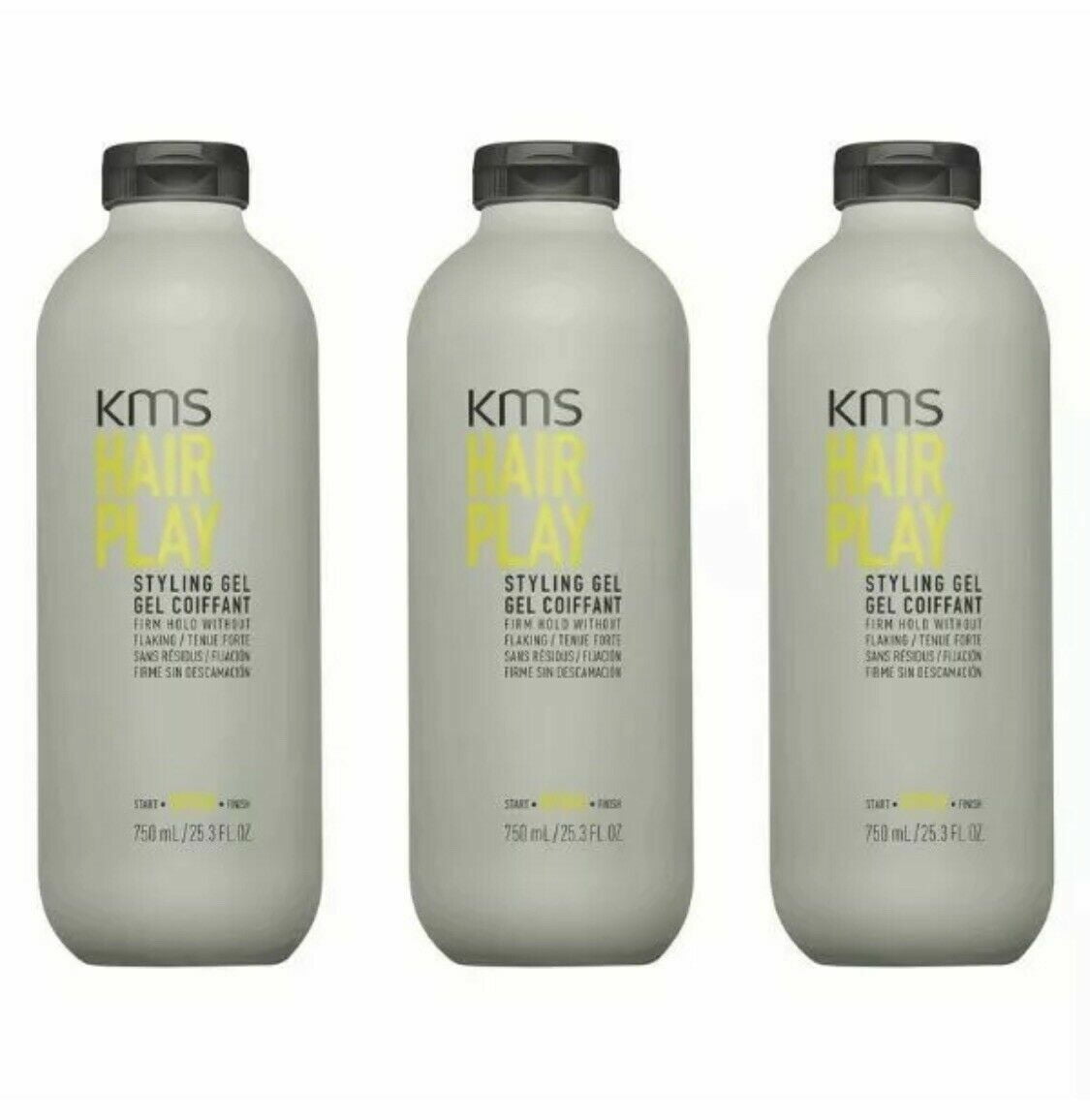 KMS Hair Play Styling Gel, 25.3oz/750ml, 3 PACK - FRESH & SEALED ...