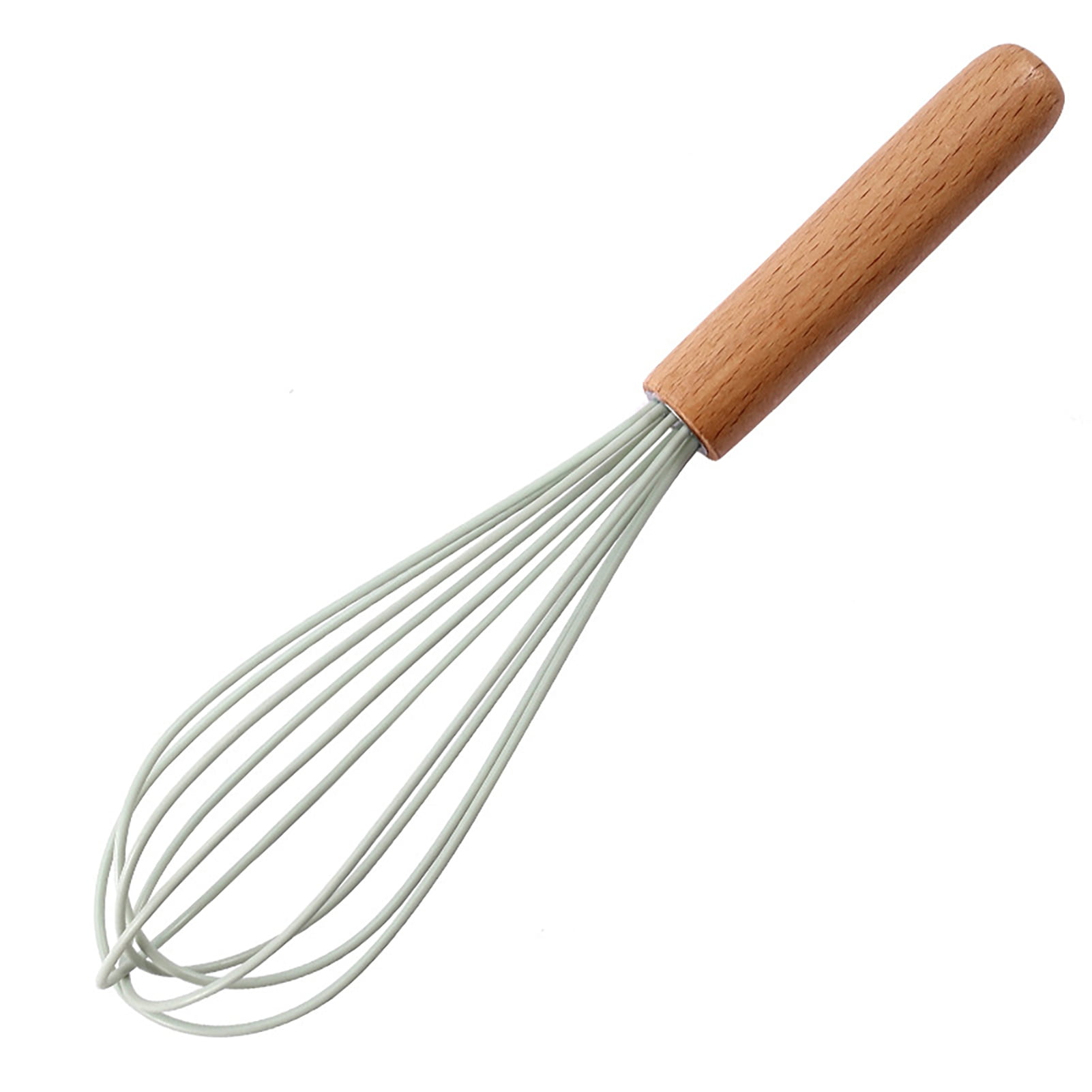 KMSS 10 Inch Mini Whisks for Cooking, Silicone Kitchen Whisks Wooden ...