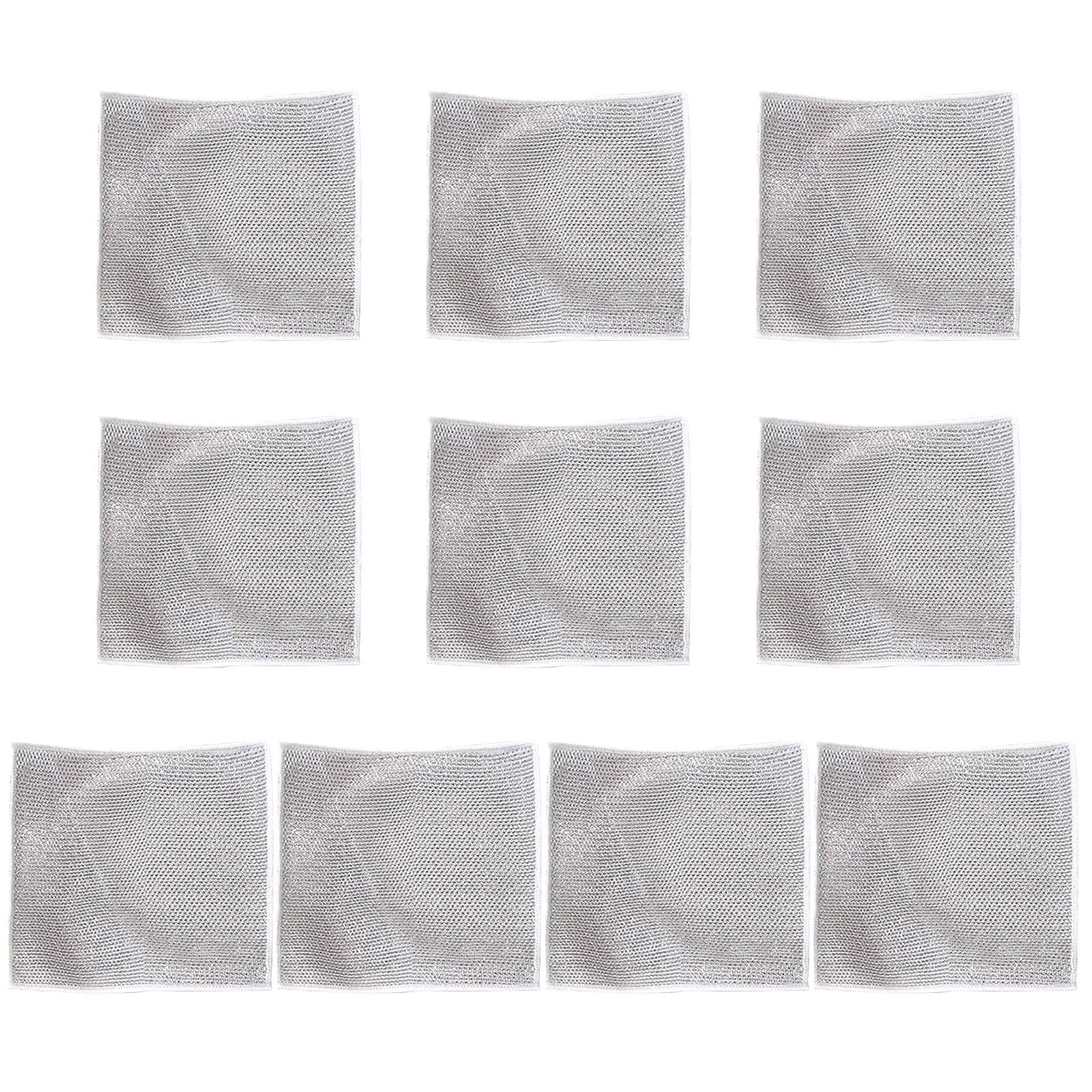 KMSS 10 Pack Wire Dishwashing Rag for Wet and Dry, Non Scratch Wire ...
