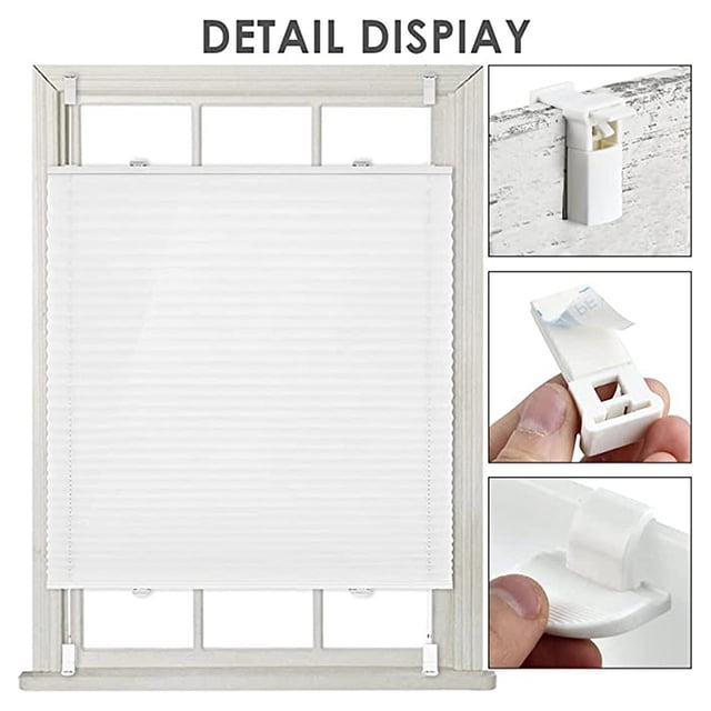 KMSS 24 Pcs Curtain Accessories for Pleated Blinds Clamp Support ...