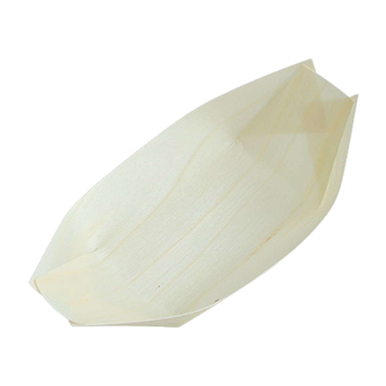 KMSS 50 Pcs Wooden Snack Tray Eco-Friendly Disposable Boat Shaped ...