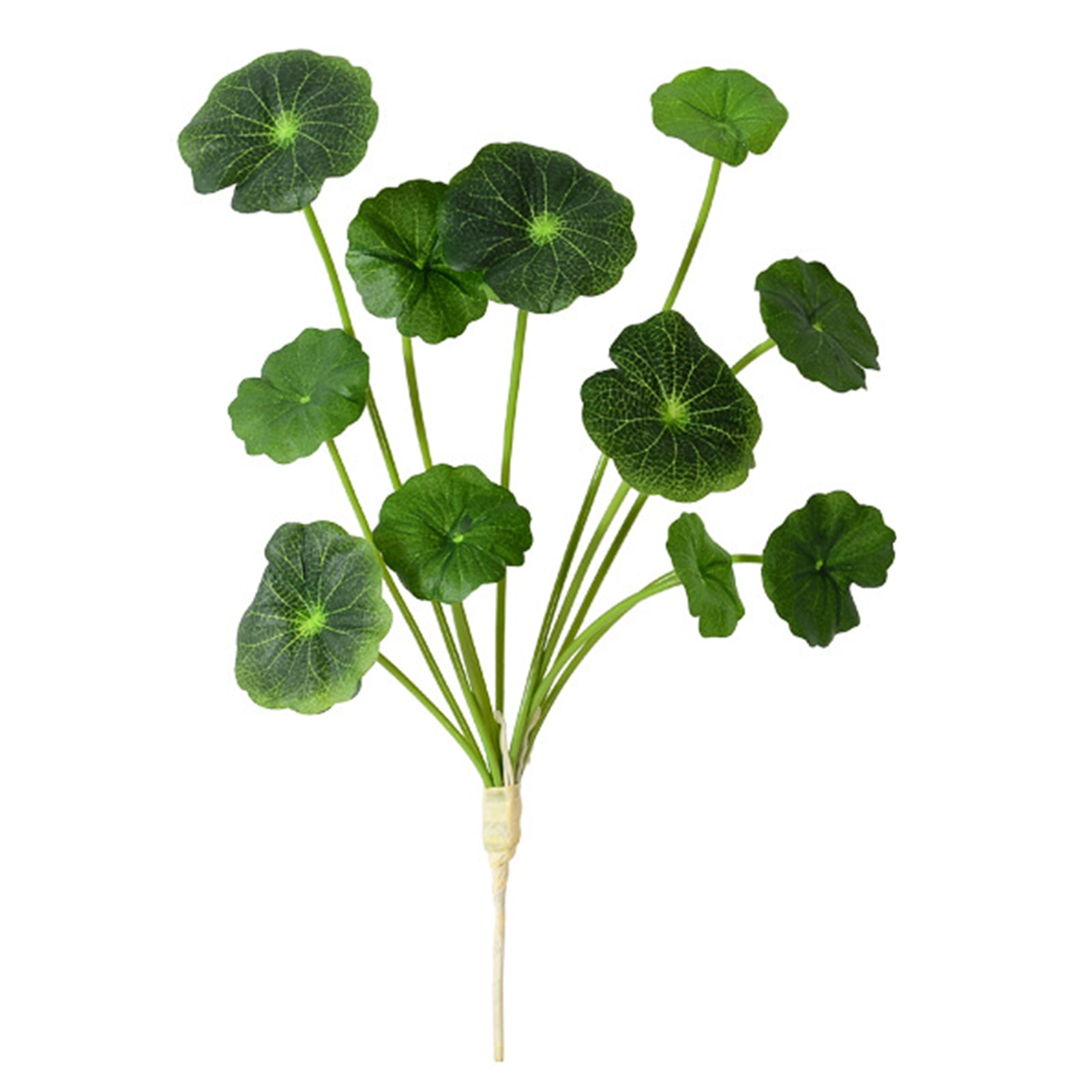 KMSS Artificial Lotus with Green Leaf Stem Realistic Fake Flower Home Office Table Centerpiece ...