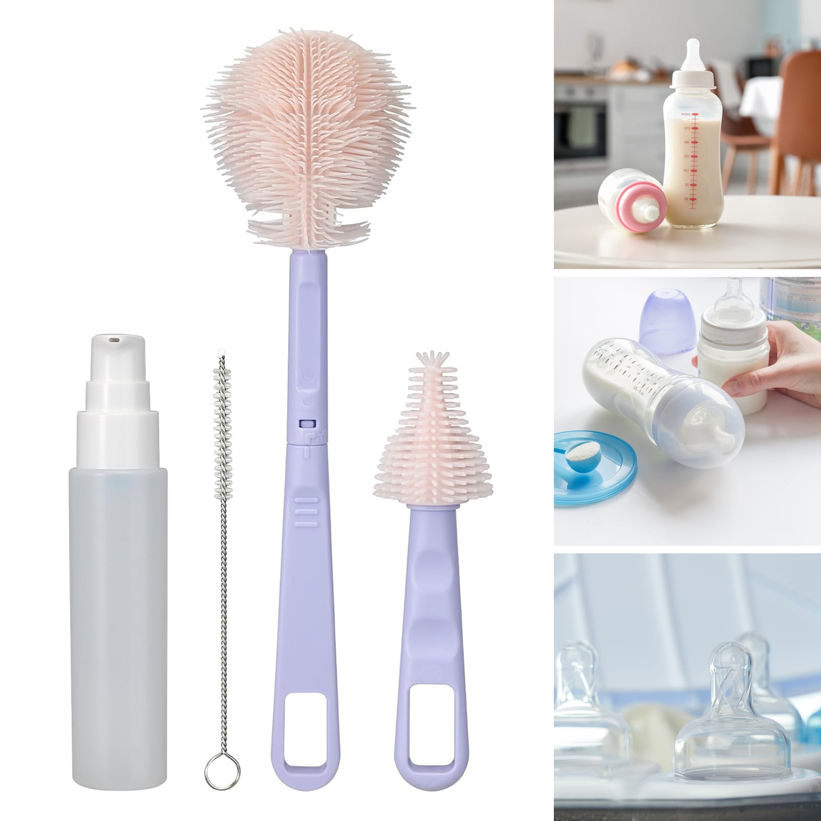 KMSS Baby Bottle Cleaning Brush Water Cup Cleaner Multifunctional ...