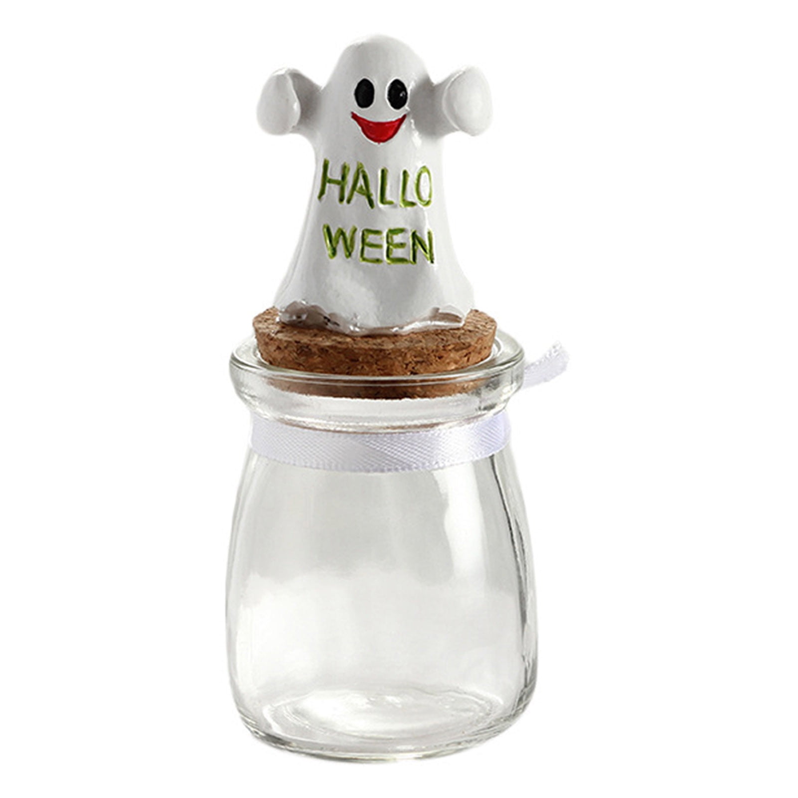 KMSS Halloween Candy Jar Small Glass Jar with Lid Bat Pumpkin Sculpture ...