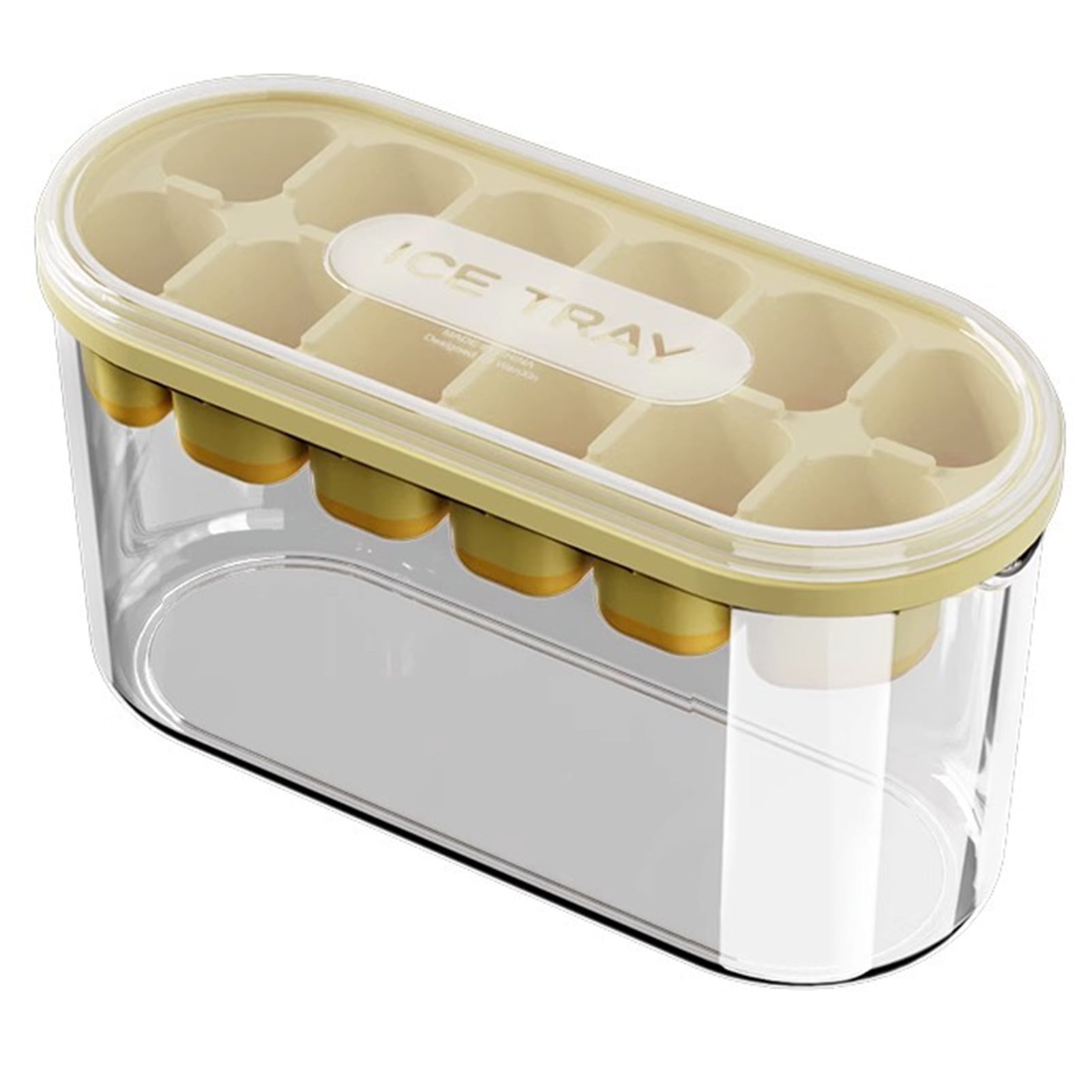 KMSS Ice Cube Tray with Storage Container and Lid 12 Cavity Mini Ice ...