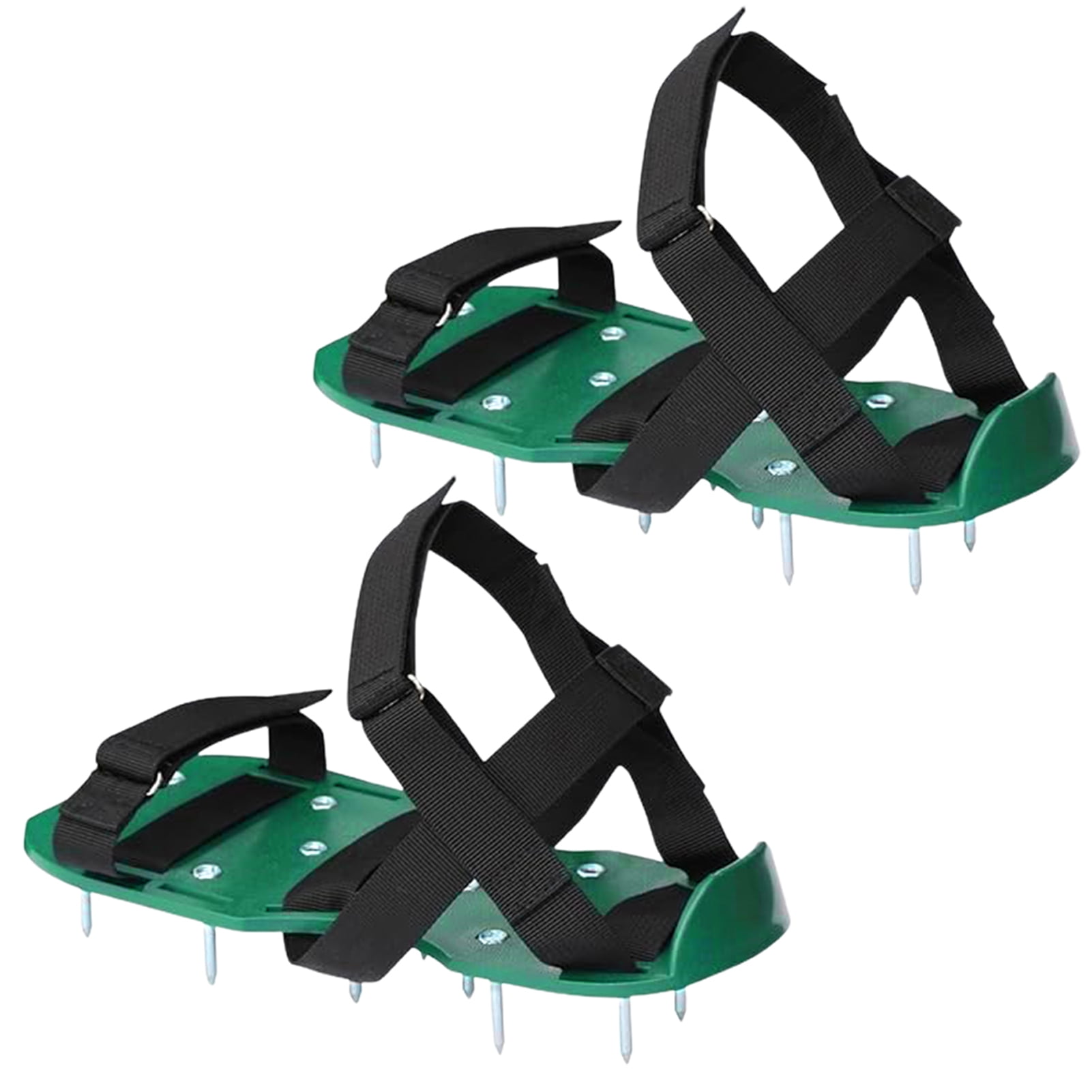 KMSS Lawn Aerator Shoes with Hook And Loop Strap Adjustable Spikes Shoes Soil Yard Aerator Lawn ...